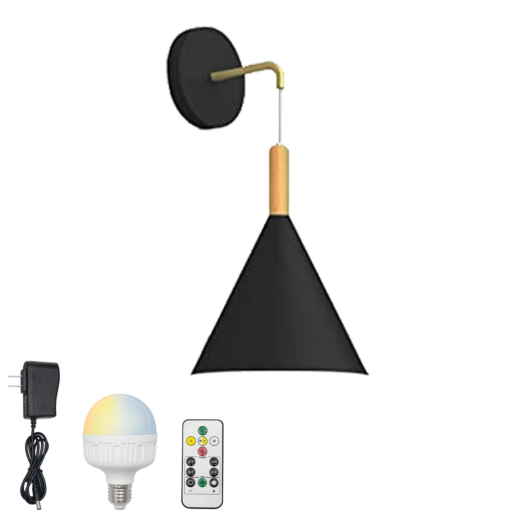 FSLiving Color Changing RGB Mode Wall Sconce Wireless Remote Control ...