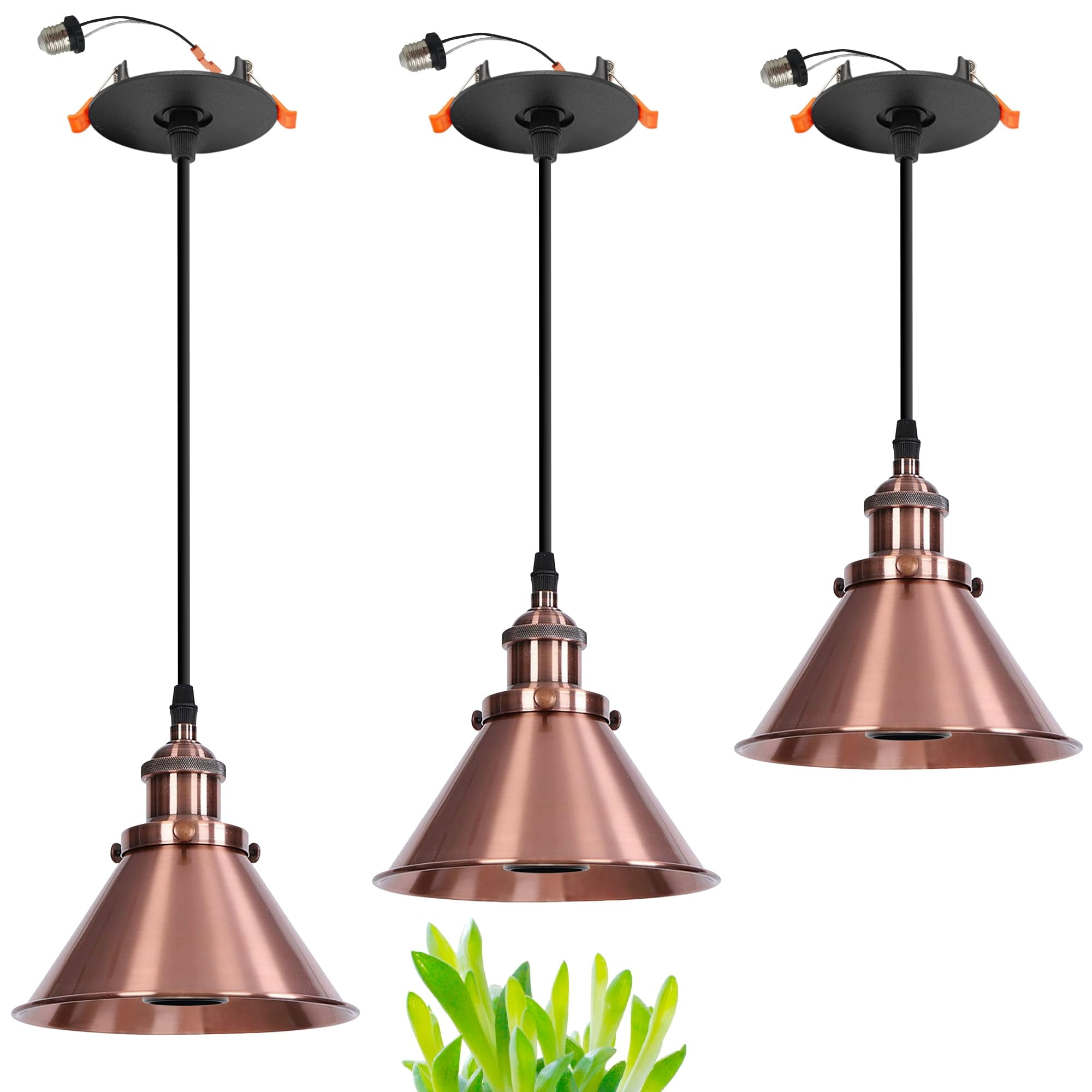 FSLiving Compatible E26 Socket Can Recessed Mounted Instant ON Pendant ...