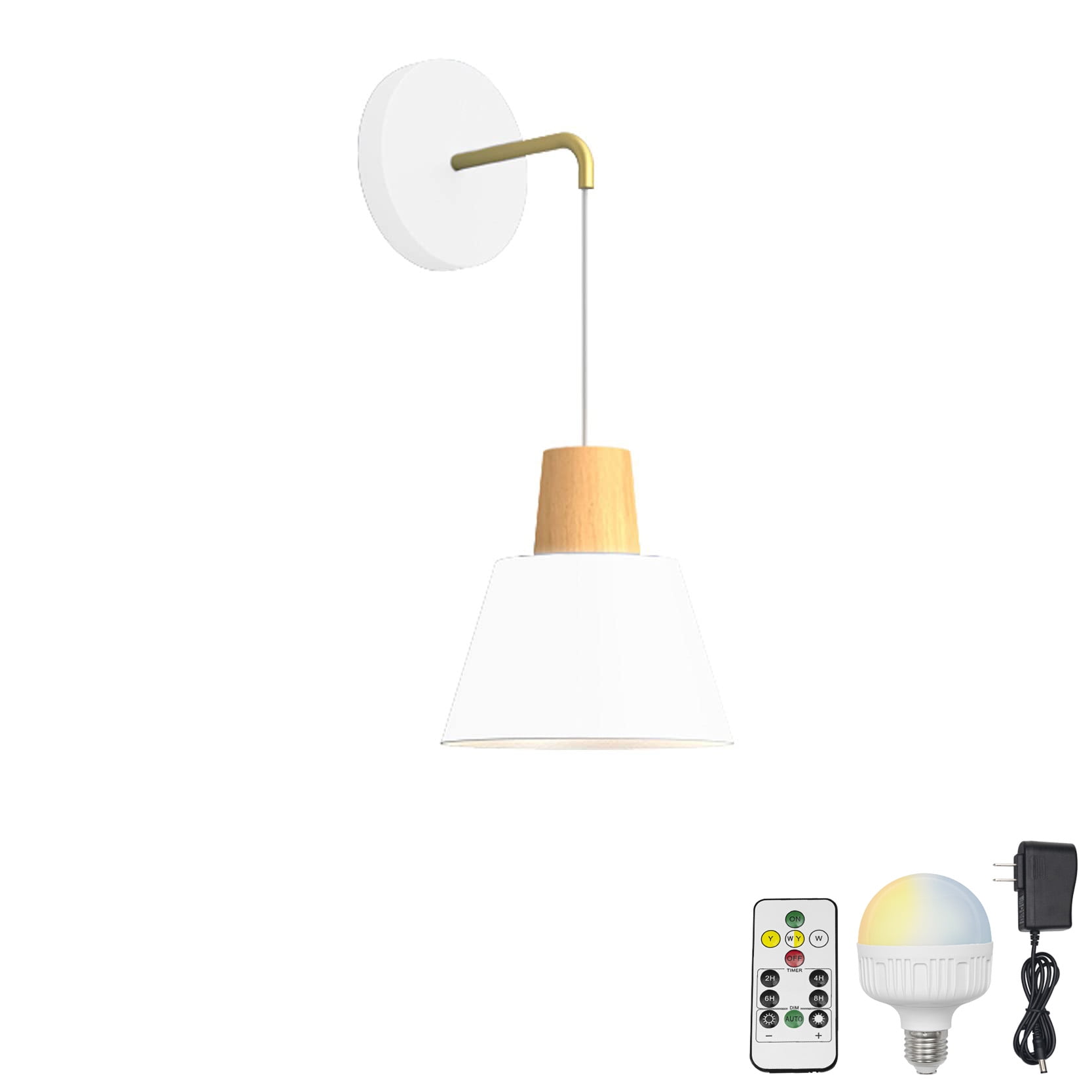 FSLiving Cordless Wall Sconces with Rechargeable Battery Operated LED ...