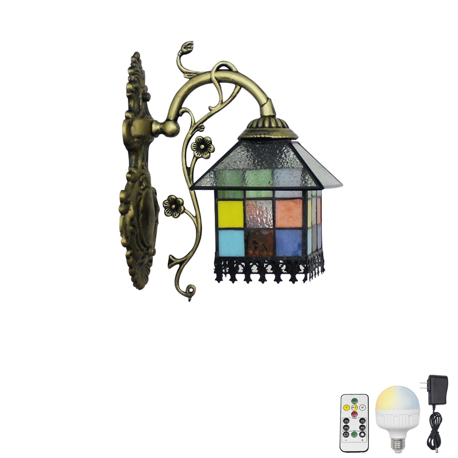 FSLiving Cordless Wall Sconces with Rechargeable Battery Operated LED ...