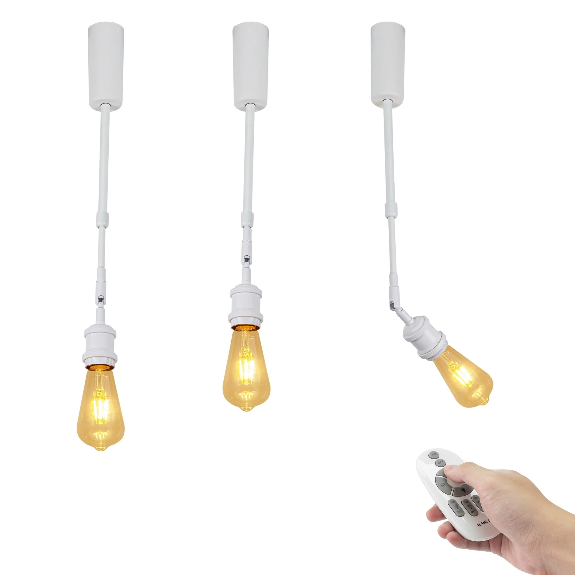 FSLiving DIY Remote Control Track Spotlight Industrial Look White ...