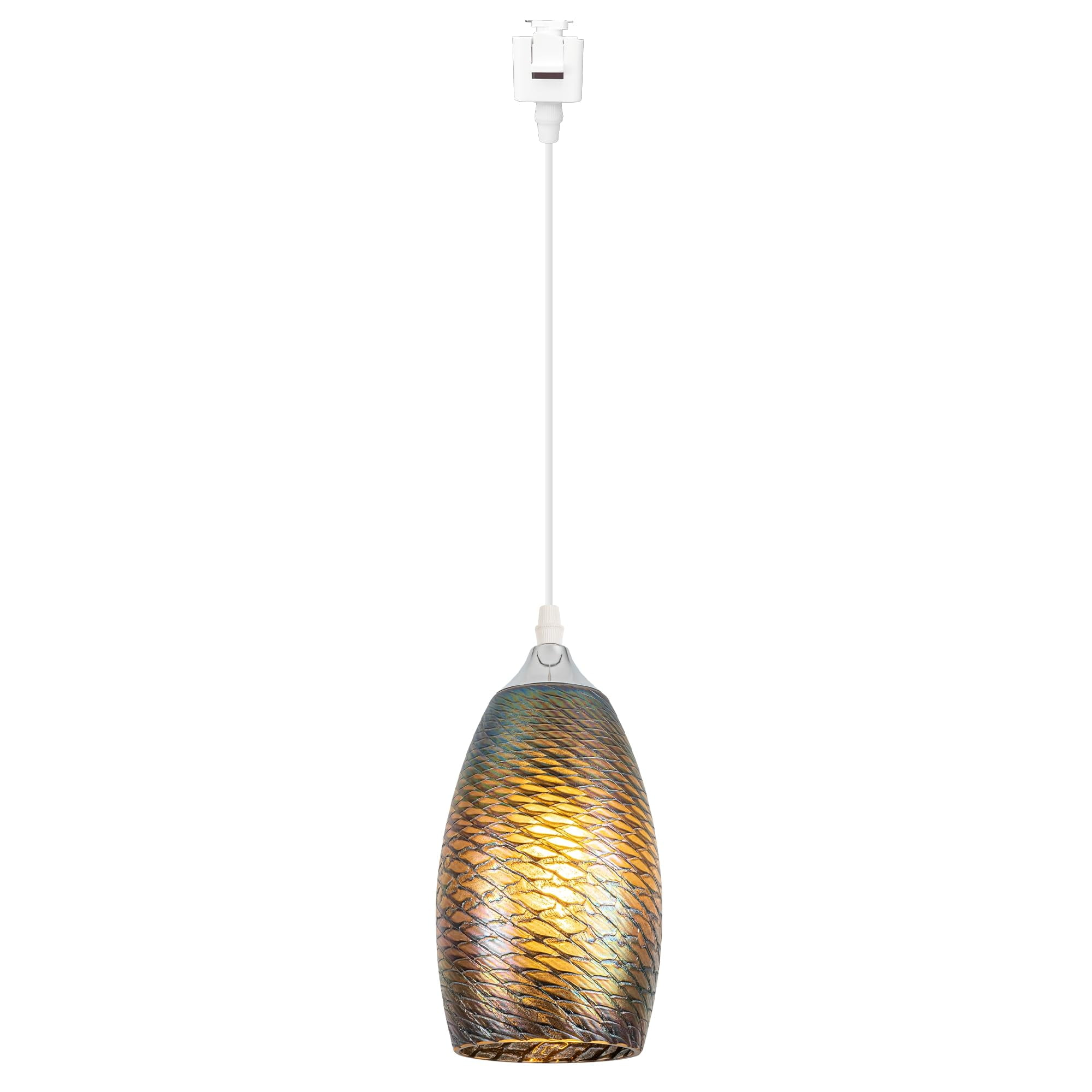FSLiving Dimmable J Type Track Light Pendants Modern E26 Socket Colored ...