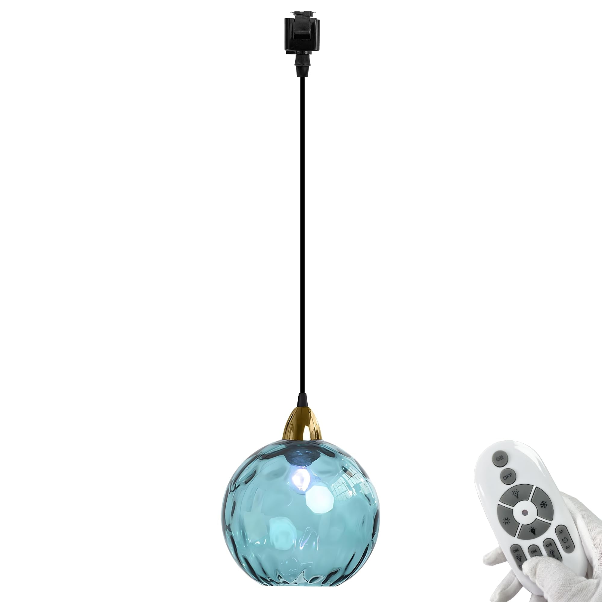FSLiving Dimmable J Type Track Light Pendants Remote Control Modern E26 ...