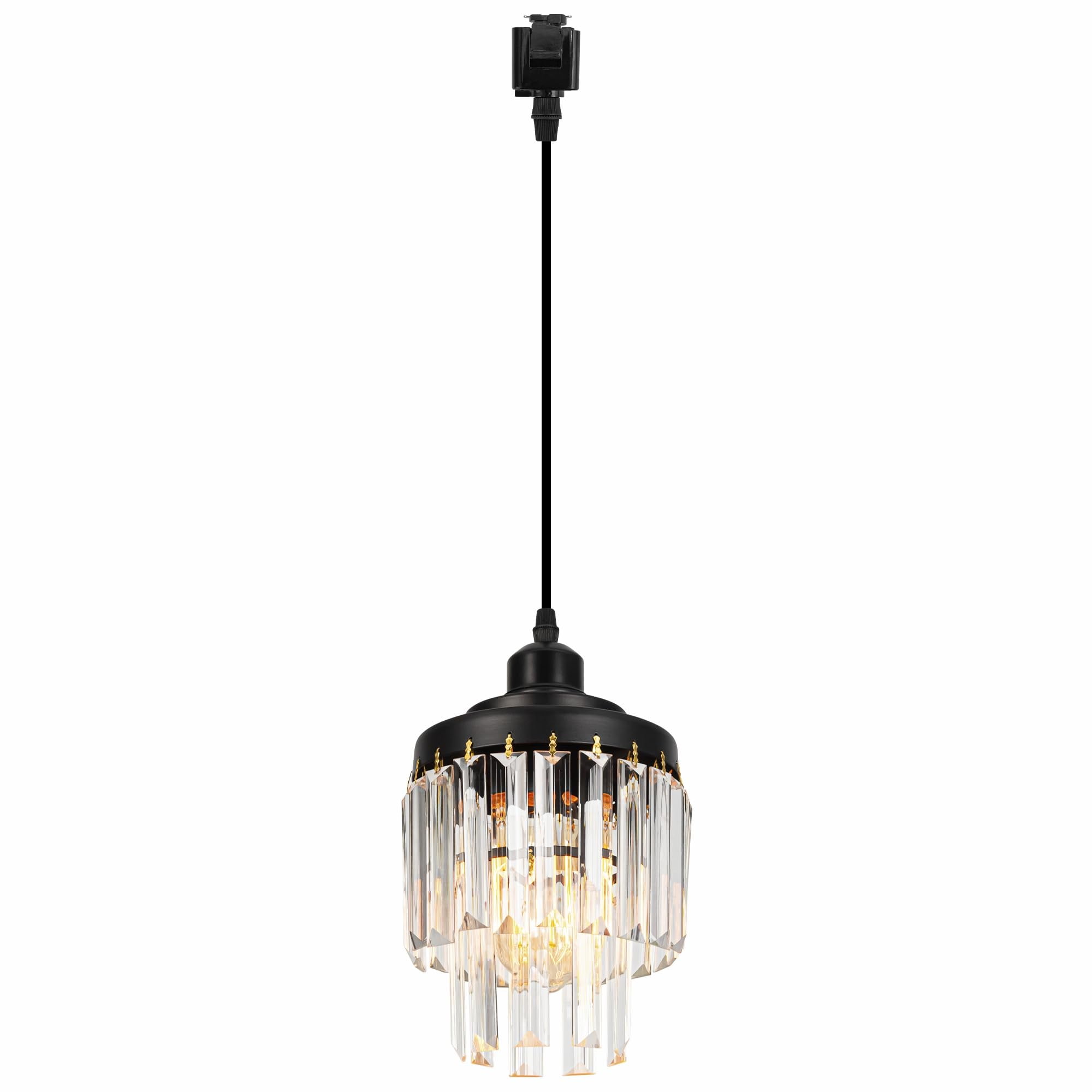 FSLiving Dimmable J Type Track Light Pendants Vintage Antique Black E26 ...