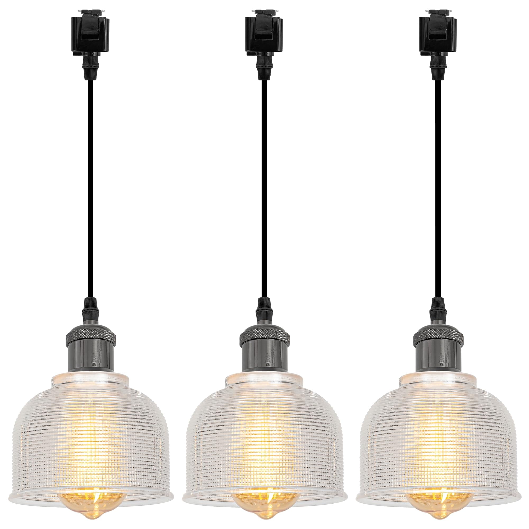 FSLiving Dimmable Juno Track Lighting Pendants, 3.2 Ft, J-Type Track ...