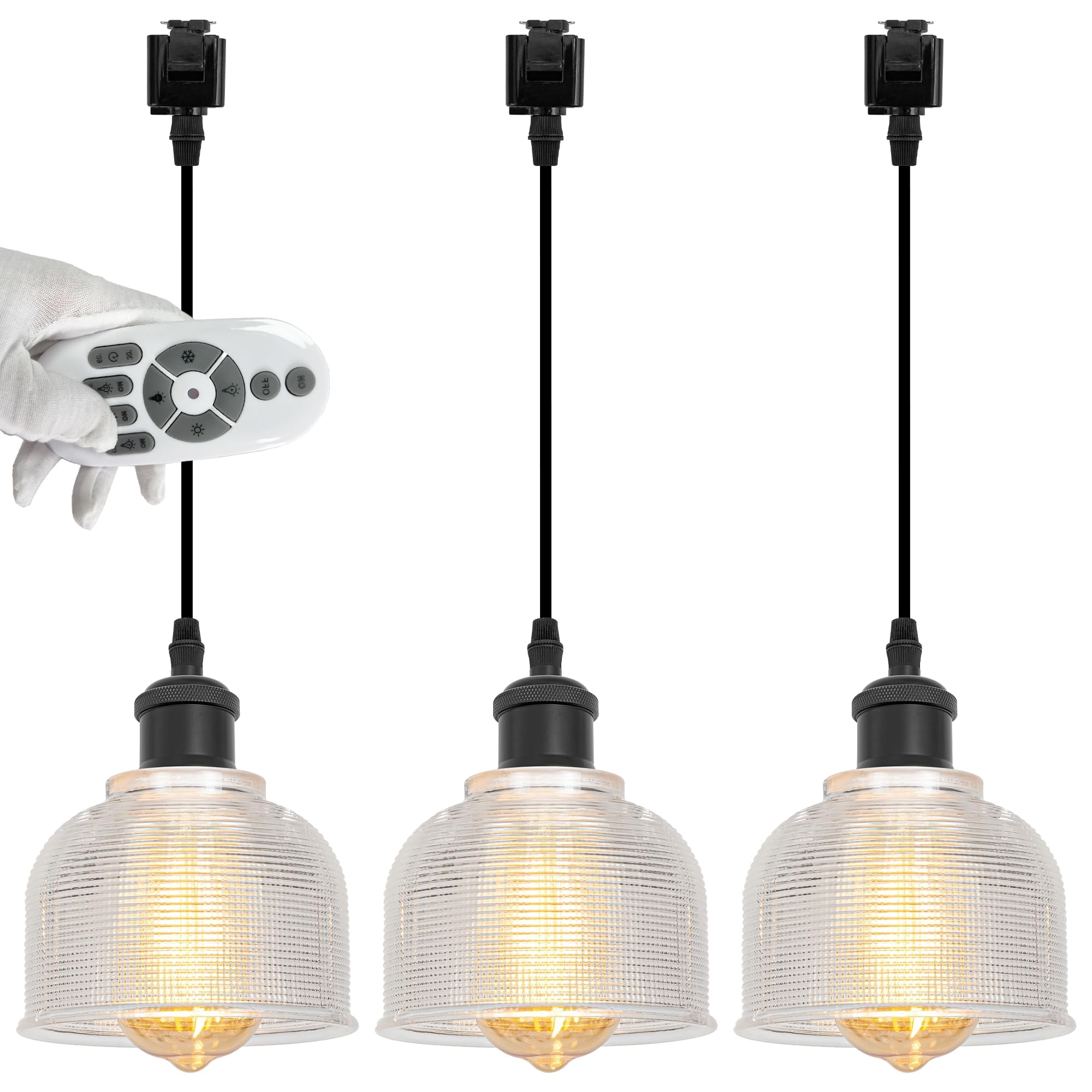 FSLiving Dimmable Juno Track Lighting Pendants, 3.2 Ft, J-Type Track ...