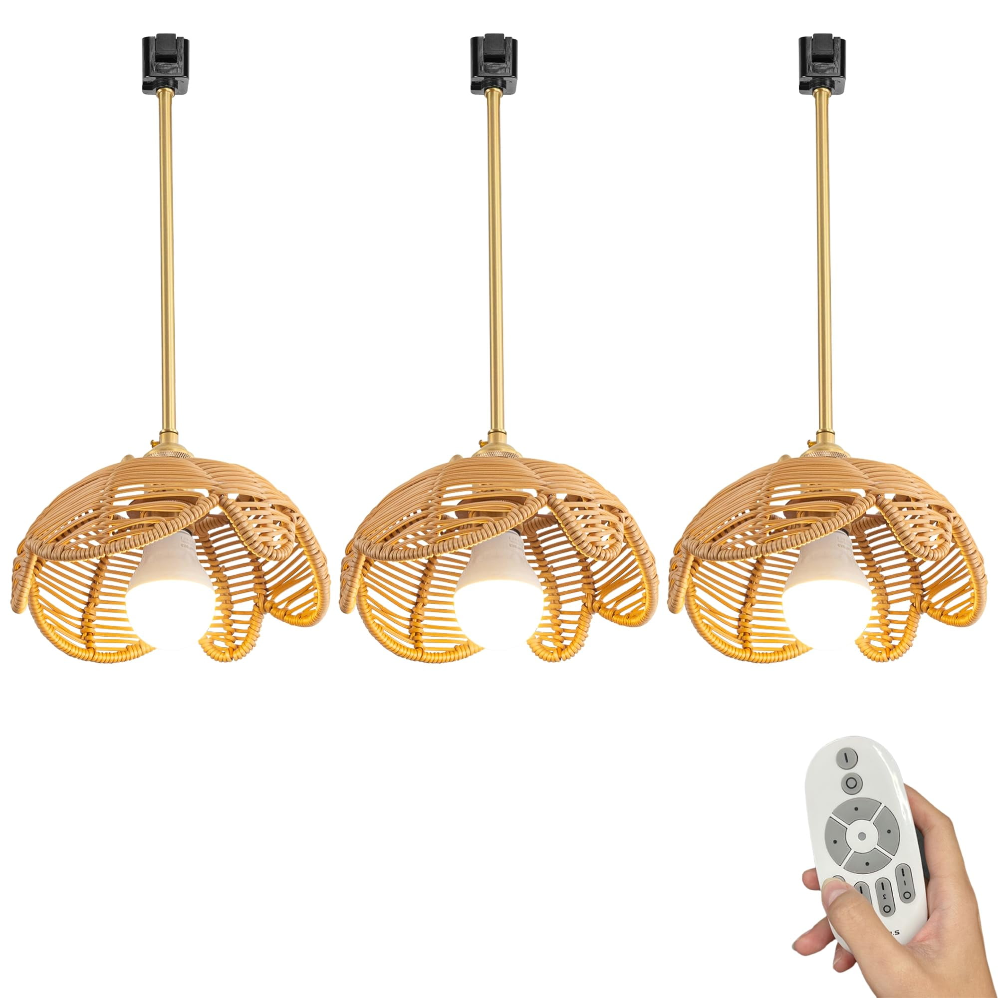 FSLiving Dimmable Juno Track Lighting Pendants, J-Type Track Mounted ...