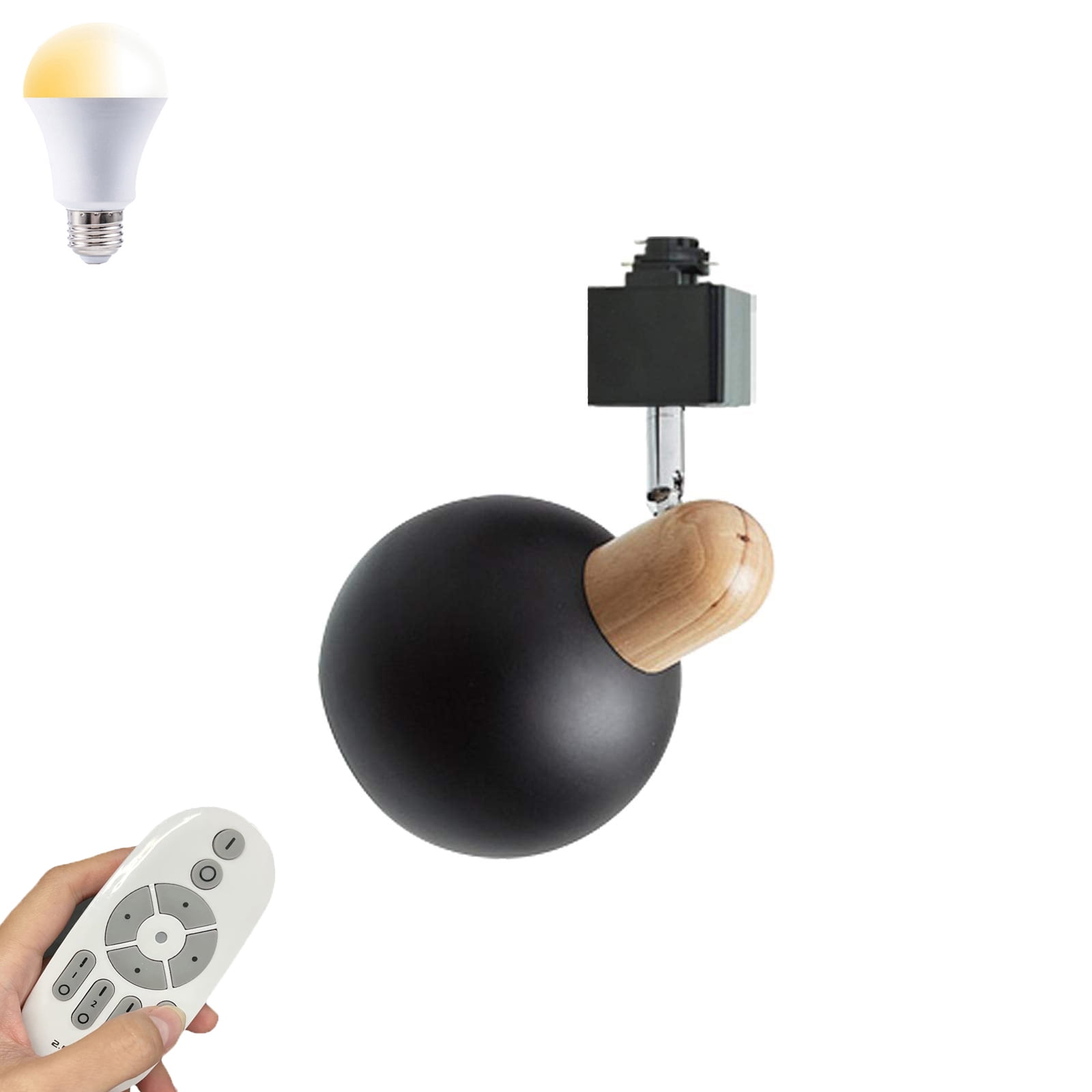 FSLiving Dimmable Remote Control Track Pendant Lights Single Circuit H ...