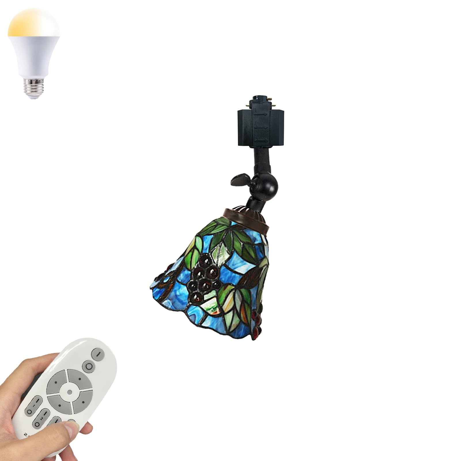 FSLiving Dimmable Remote Control Track Pendant Lights Single Circuit H ...