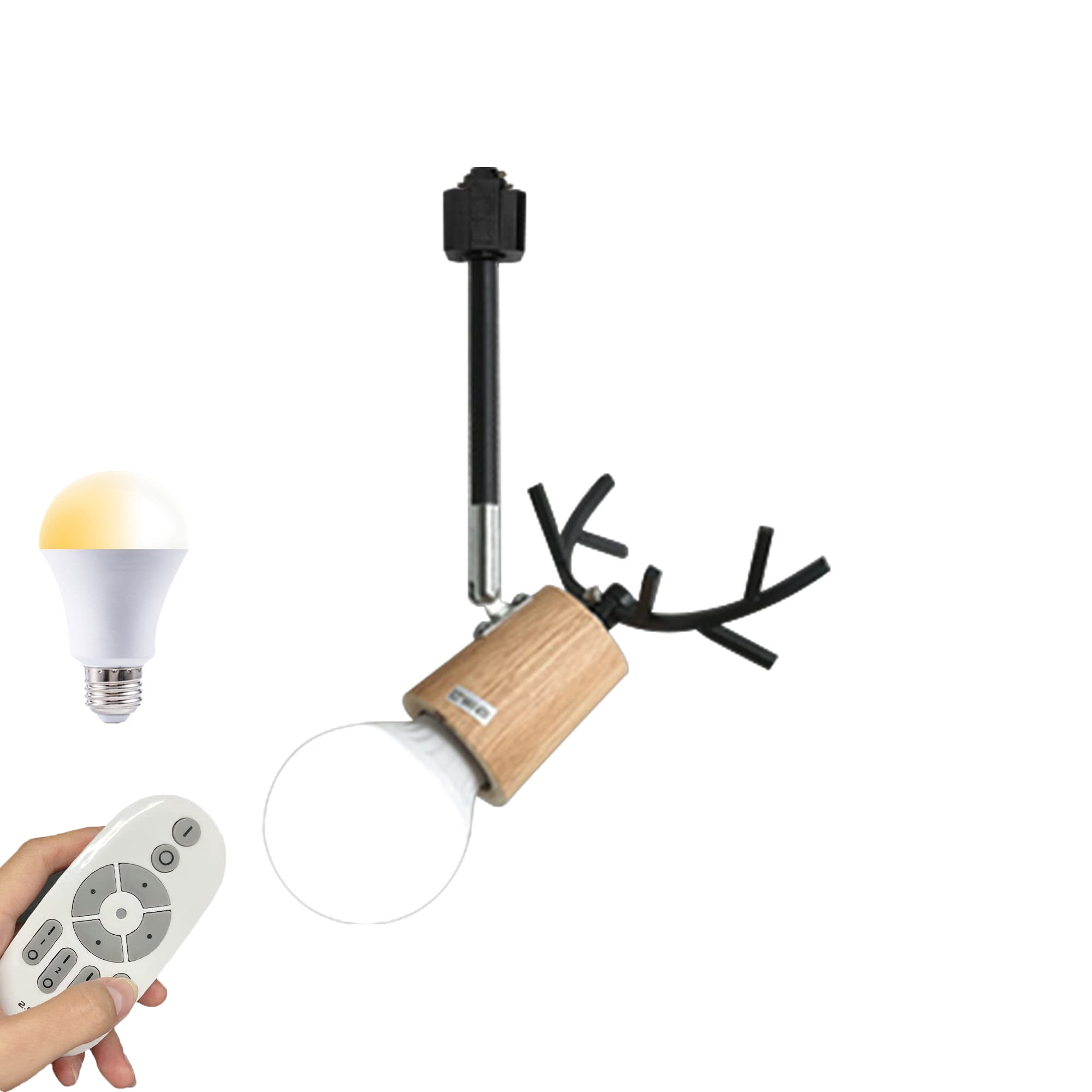 FSLiving Dimmable Remote Control Track Pendant Lights Single Circuit H ...