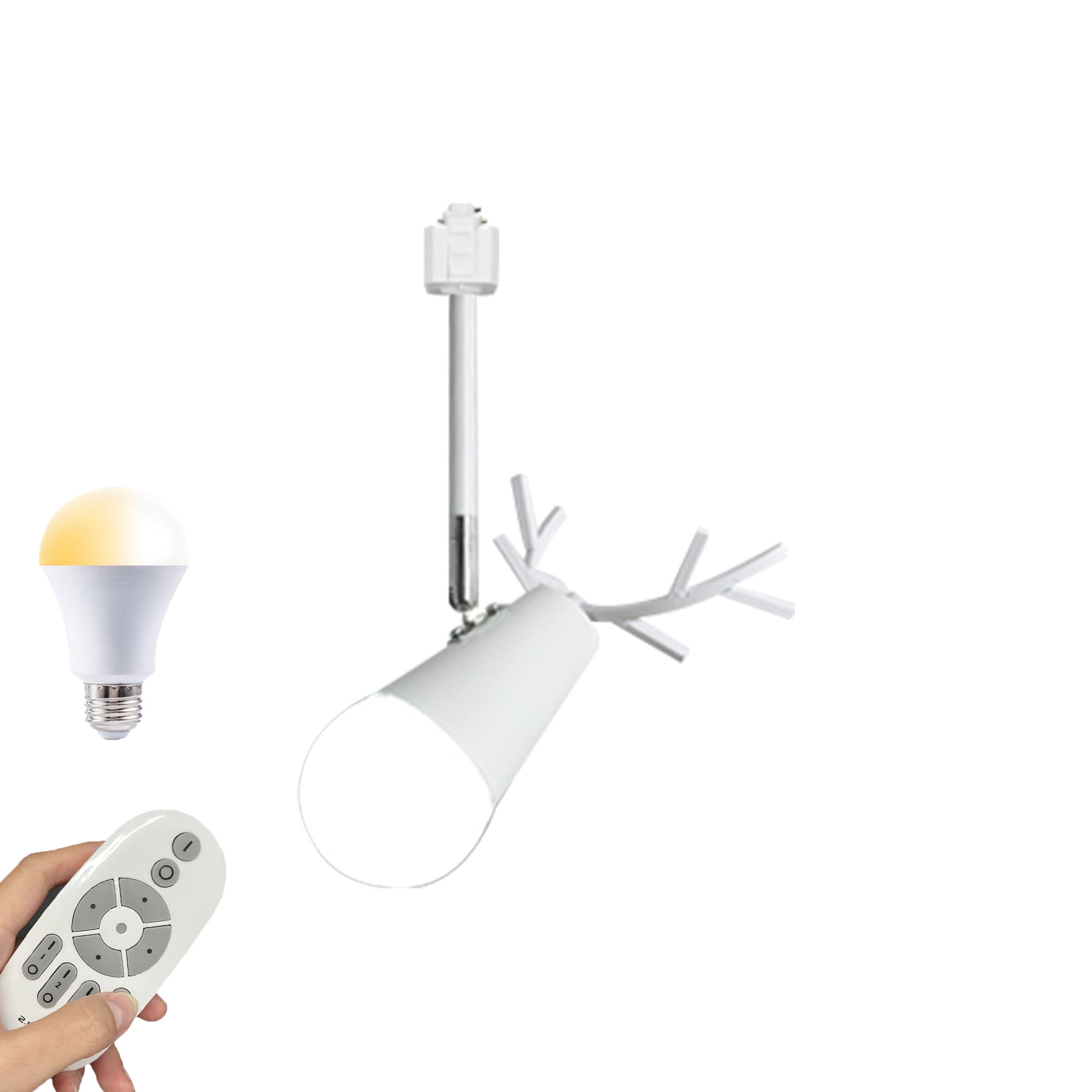 FSLiving Dimmable Remote Control Track Pendant Lights Single Circuit H ...