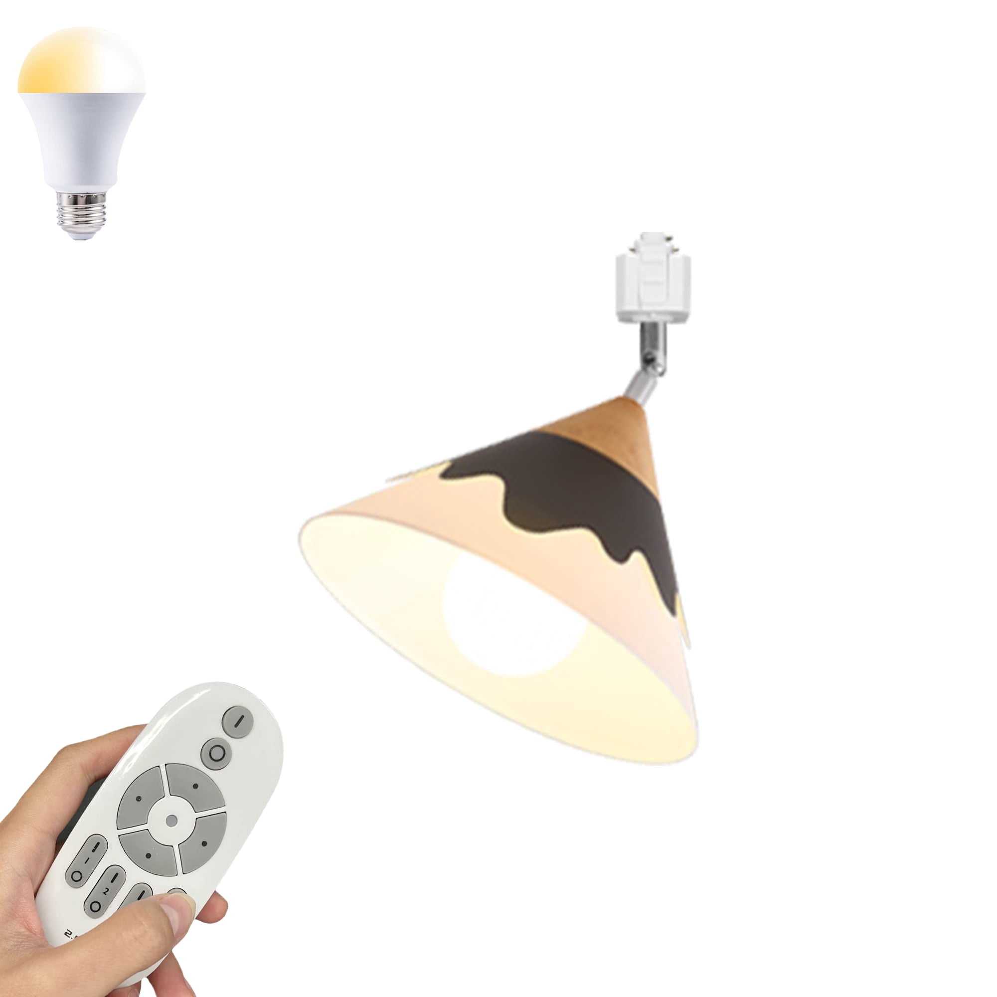 FSLiving Dimmable Remote Control Track Pendant Lights Single Circuit H ...