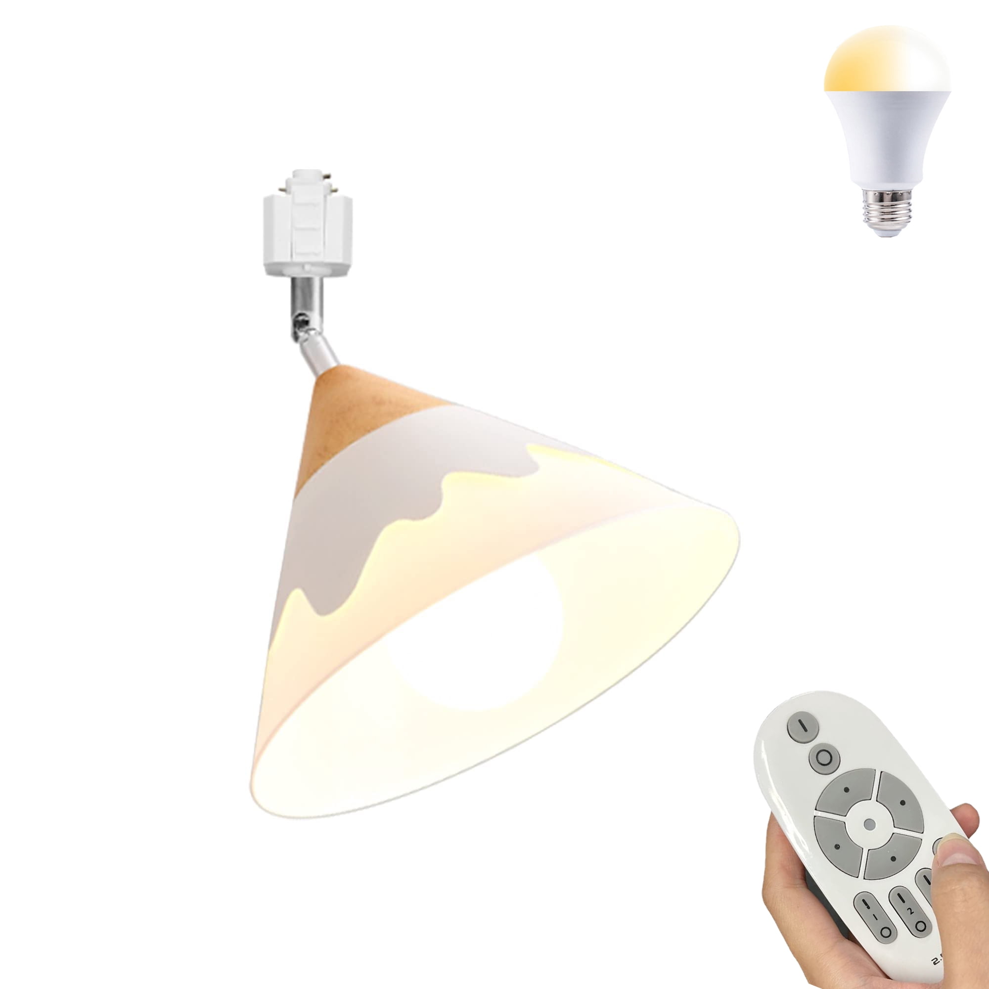 FSLiving Dimmable Remote Control Track Pendant Lights Single Circuit H ...