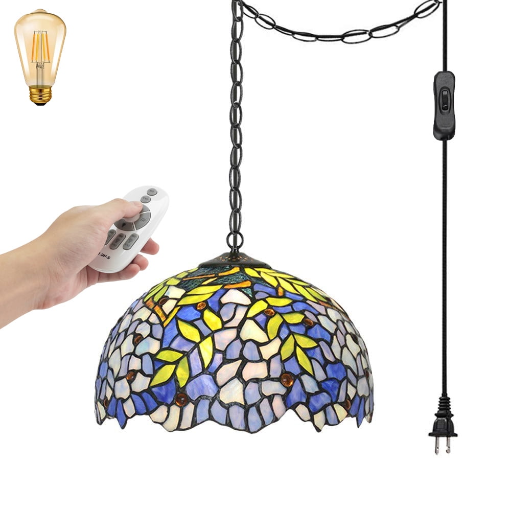 FSLiving European Style Remote Control Plug-in Pendant Hanging Light ...