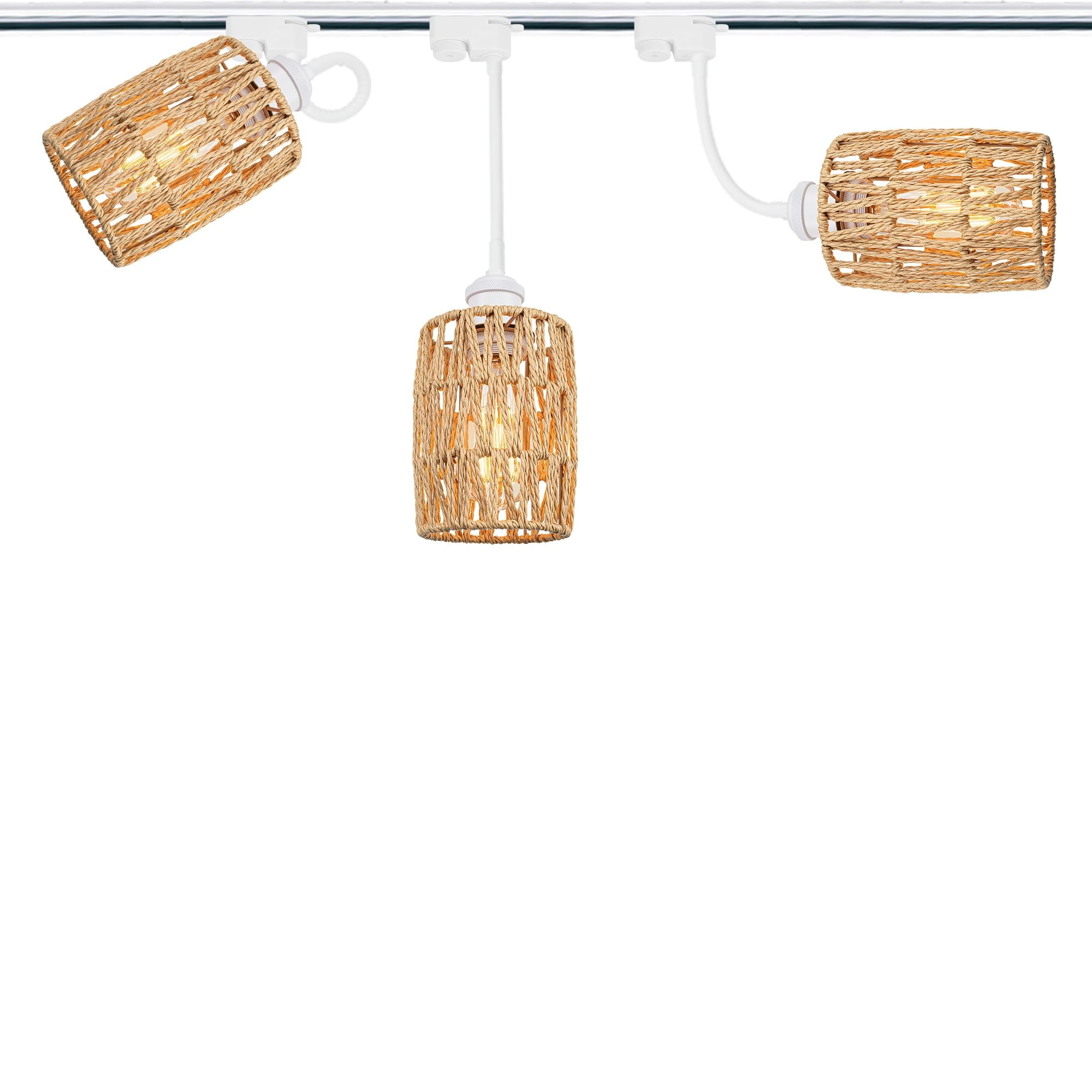 FSLiving Gimbaled Adjustable 2-Wire Track Pendants E26 Socket Pendant ...