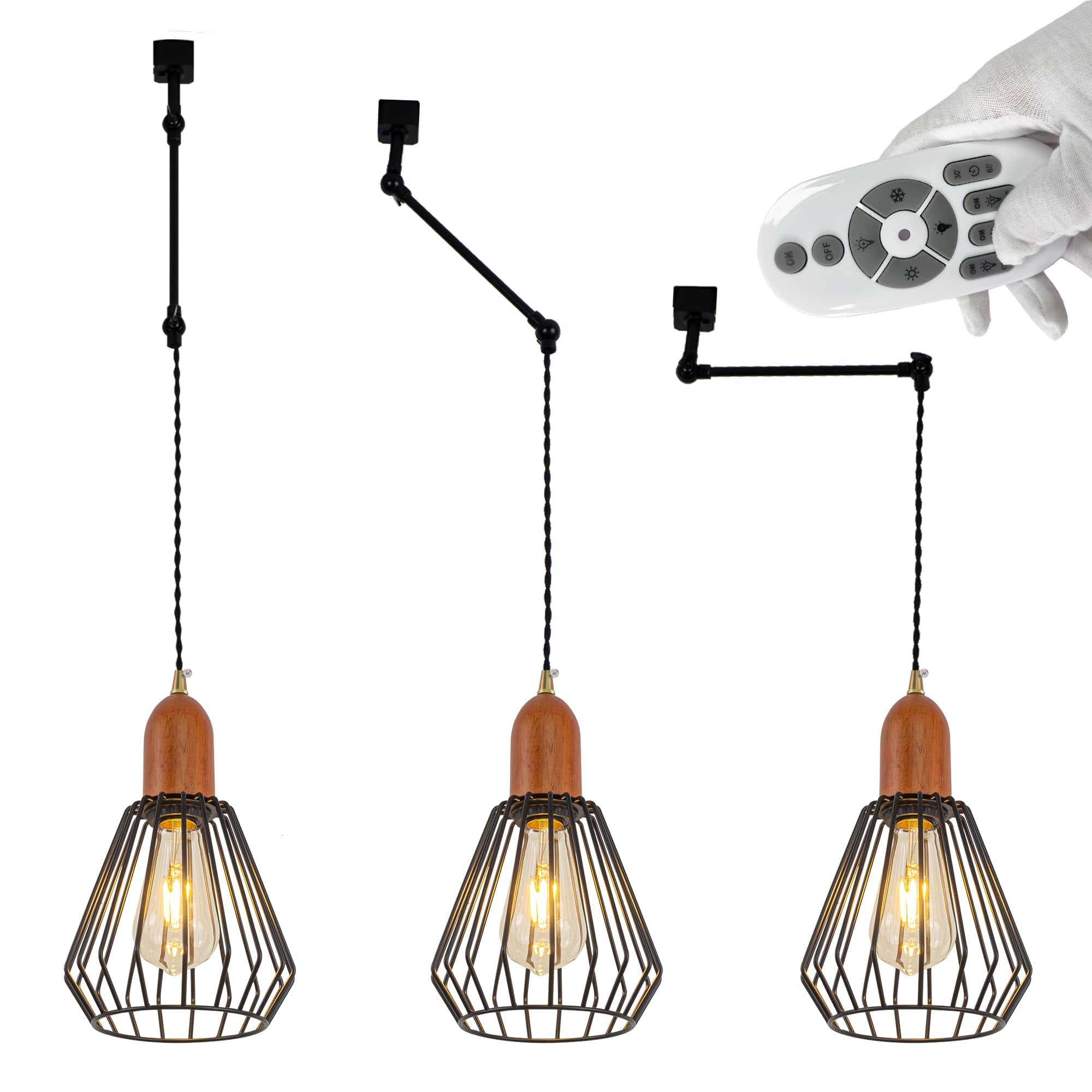 FSLiving Gimbaled LED Track Light, Adjustable Height H Type Track ...