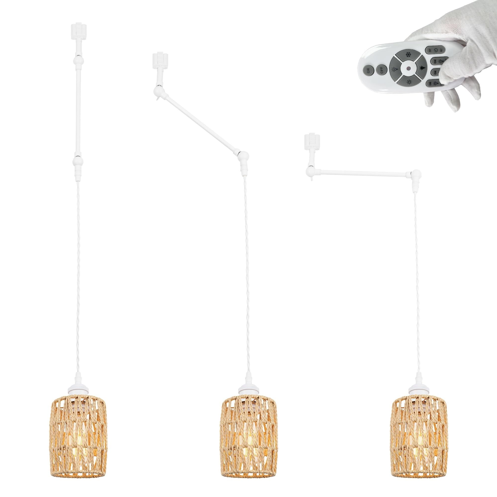 FSLiving Gimbaled LED Track Light,Adjustable Height Halo Track Lighting ...