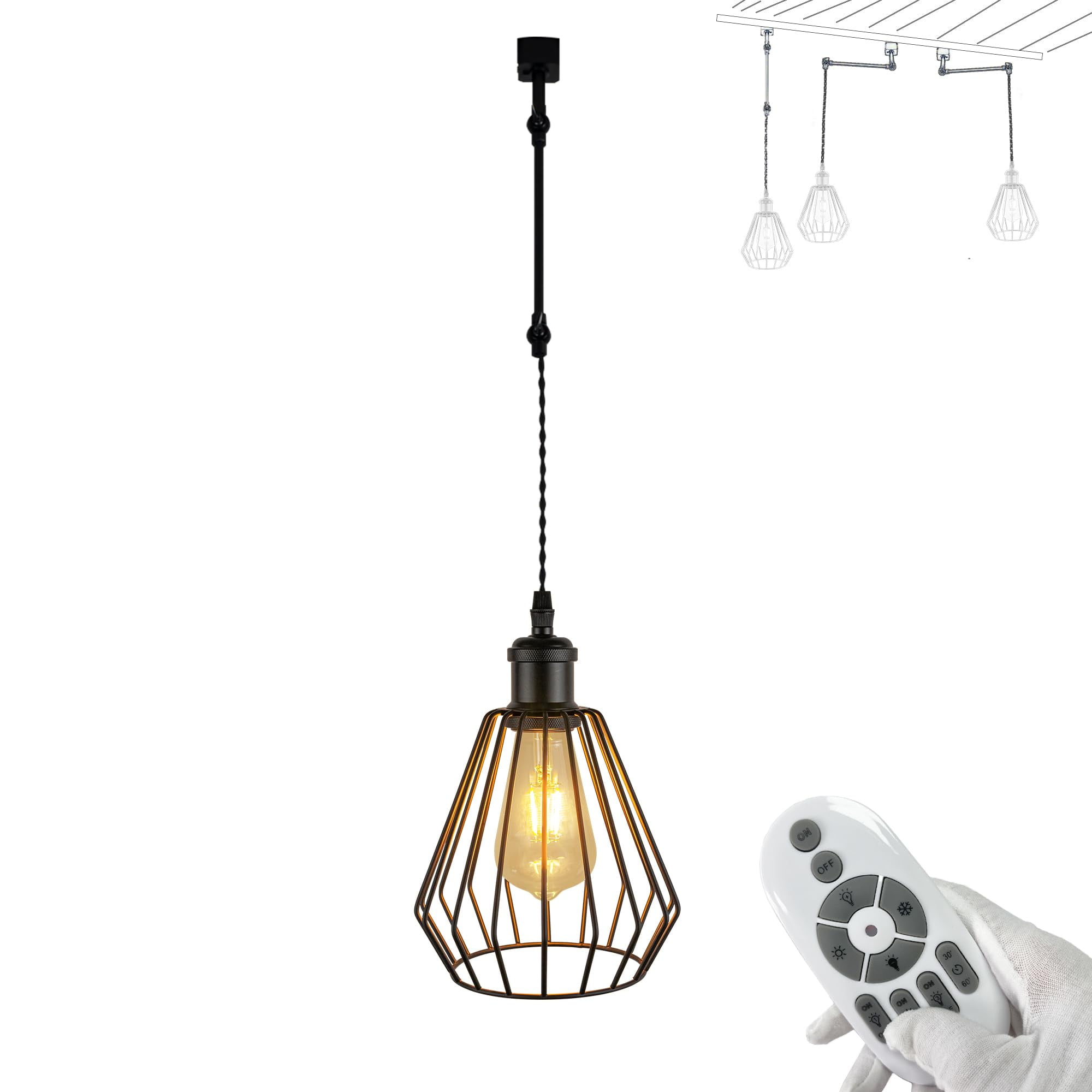 FSLiving Gimbaled LED Track Light, Adjustable Height J Type Track ...