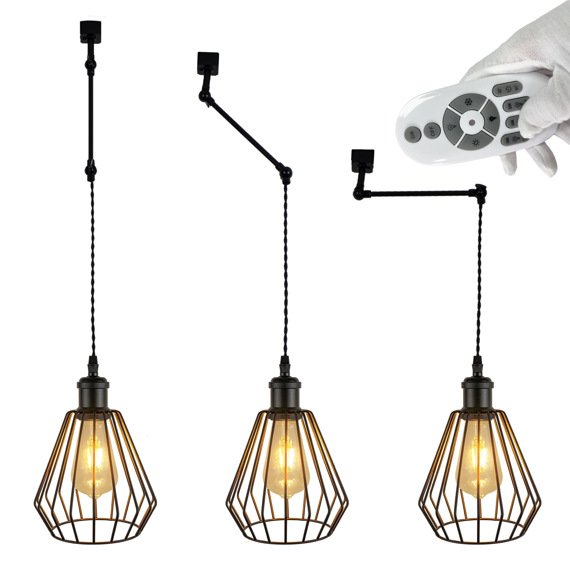 FSLiving Gimbaled LED Track Light, Adjustable Height J Type Track ...