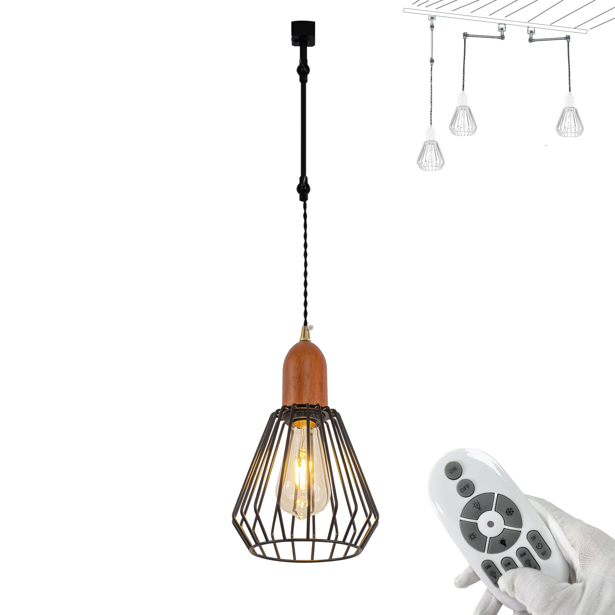 FSLiving Gimbaled LED Track Light, Adjustable Height J Type Track ...