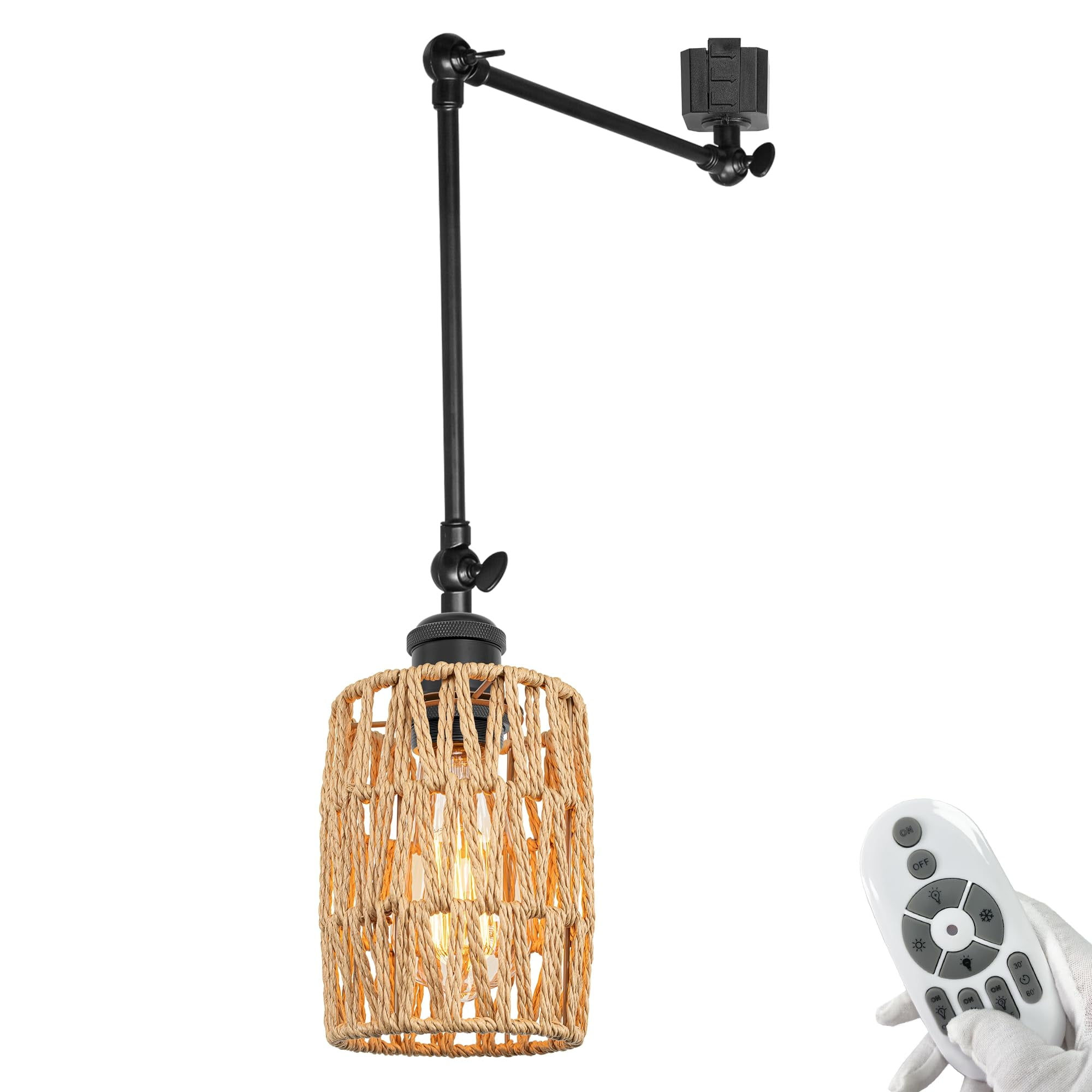 FSLiving Gimbaled LED Track Light, Adjustable Light Poles H Type Track ...