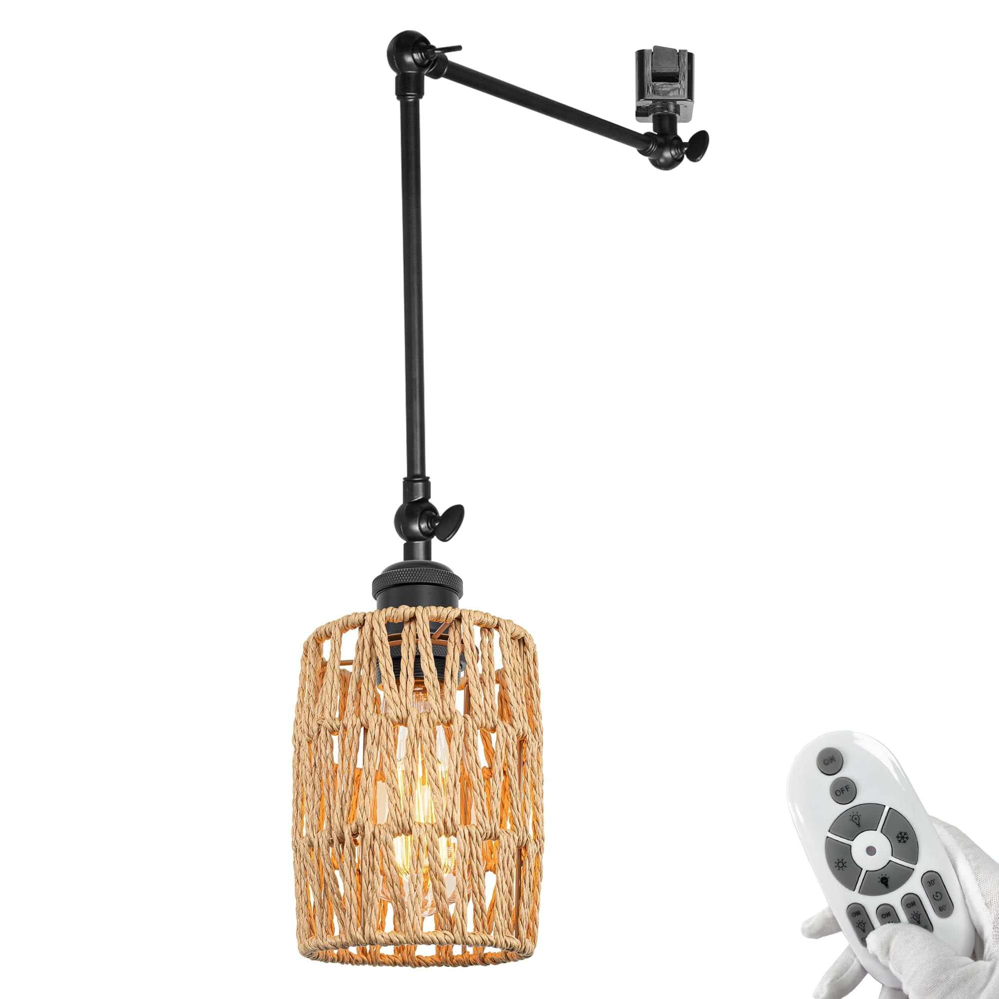 FSLiving Gimbaled LED Track Light, Adjustable Light Poles J Type Track ...