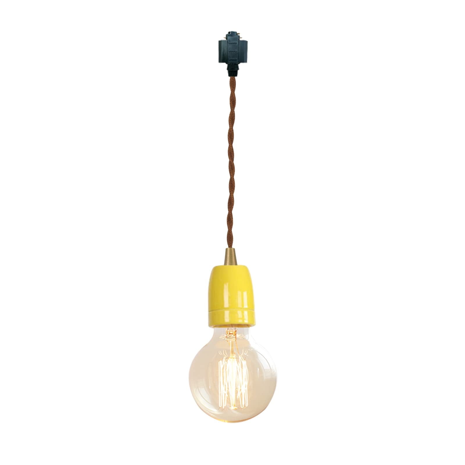 FSLiving H Track Lighting E26 Ceramic Base 2 Feet Brown Twisted Cord ...