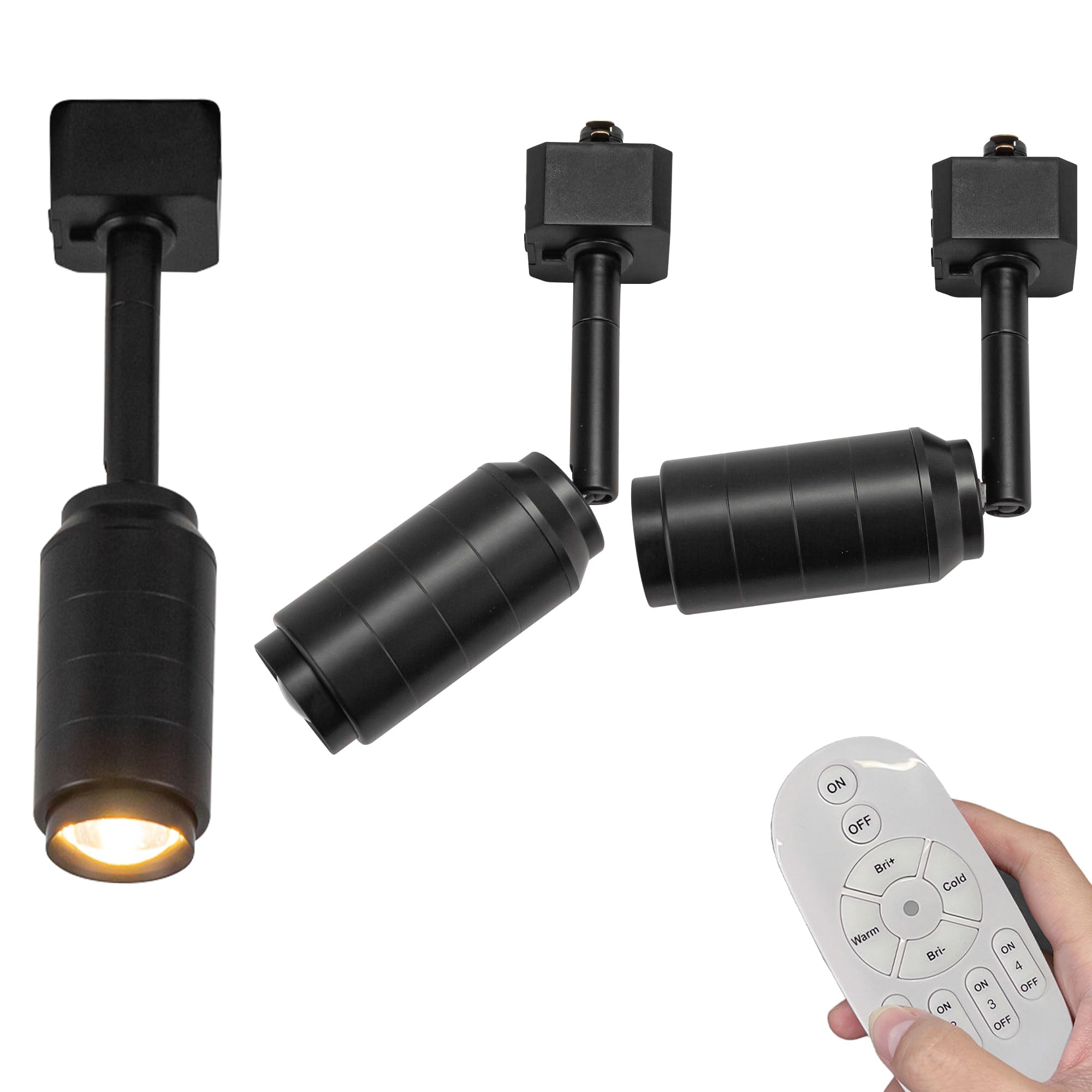 FSLiving H Type Black Ceiling Spotlighting Remote Control with Dimmable ...