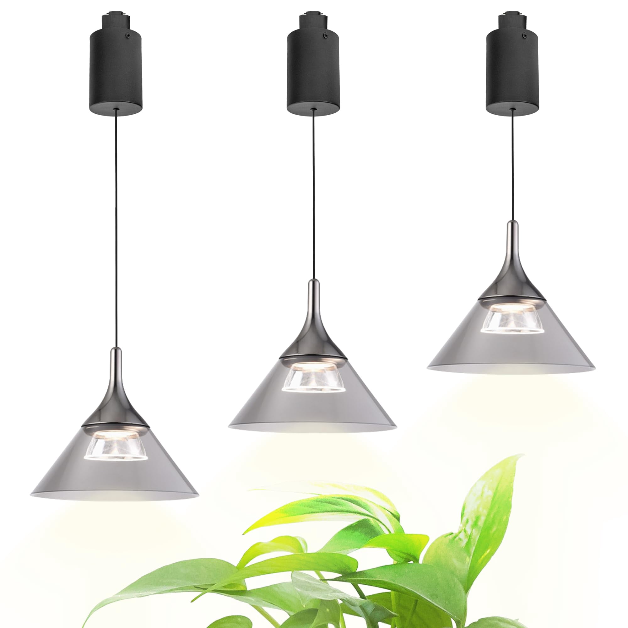 FSLiving H Type Track Light Full Spectrum for Indoor Plants Retractable ...