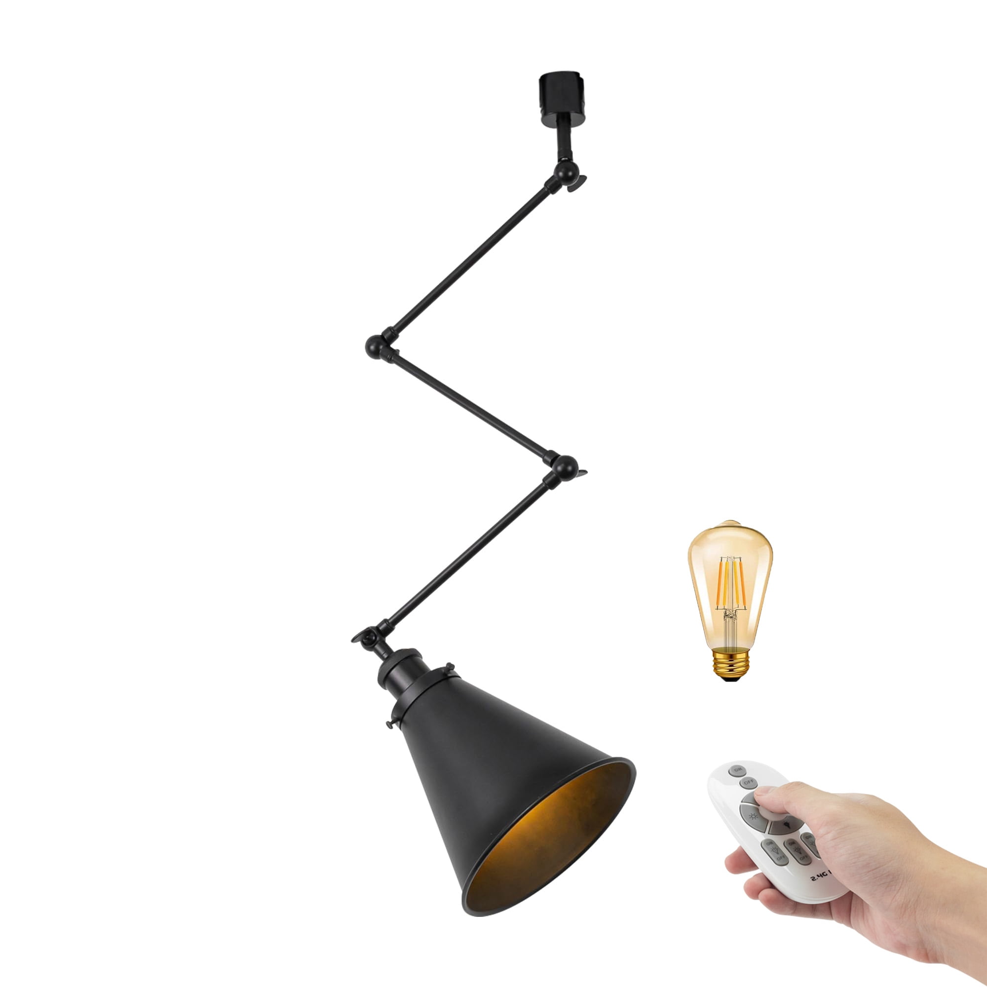 FSLiving H-Type Track Light with Remote Control Adjustable Arm Mini ...