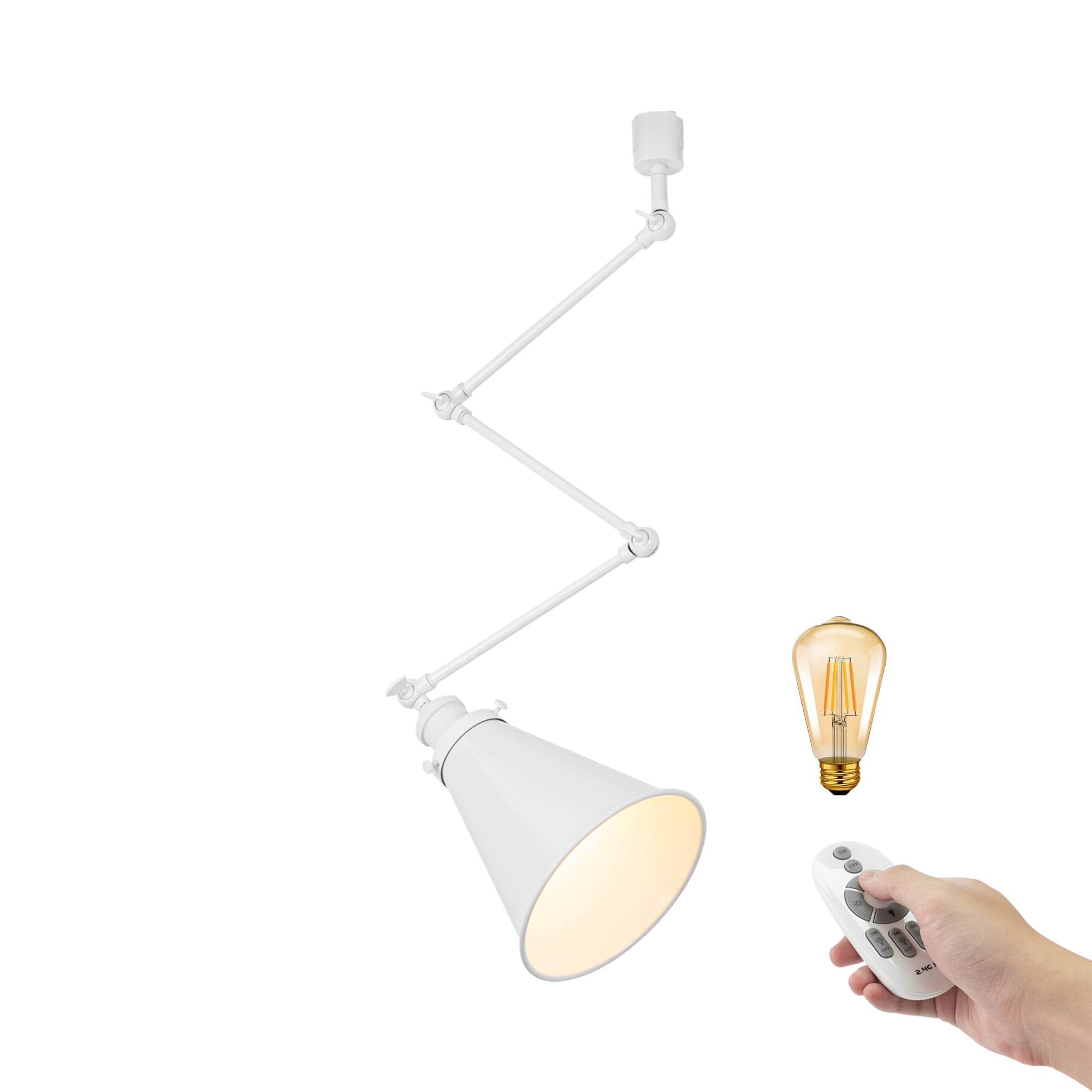 FSLiving H-Type Track Light with Remote Control Adjustable Arm Mini ...