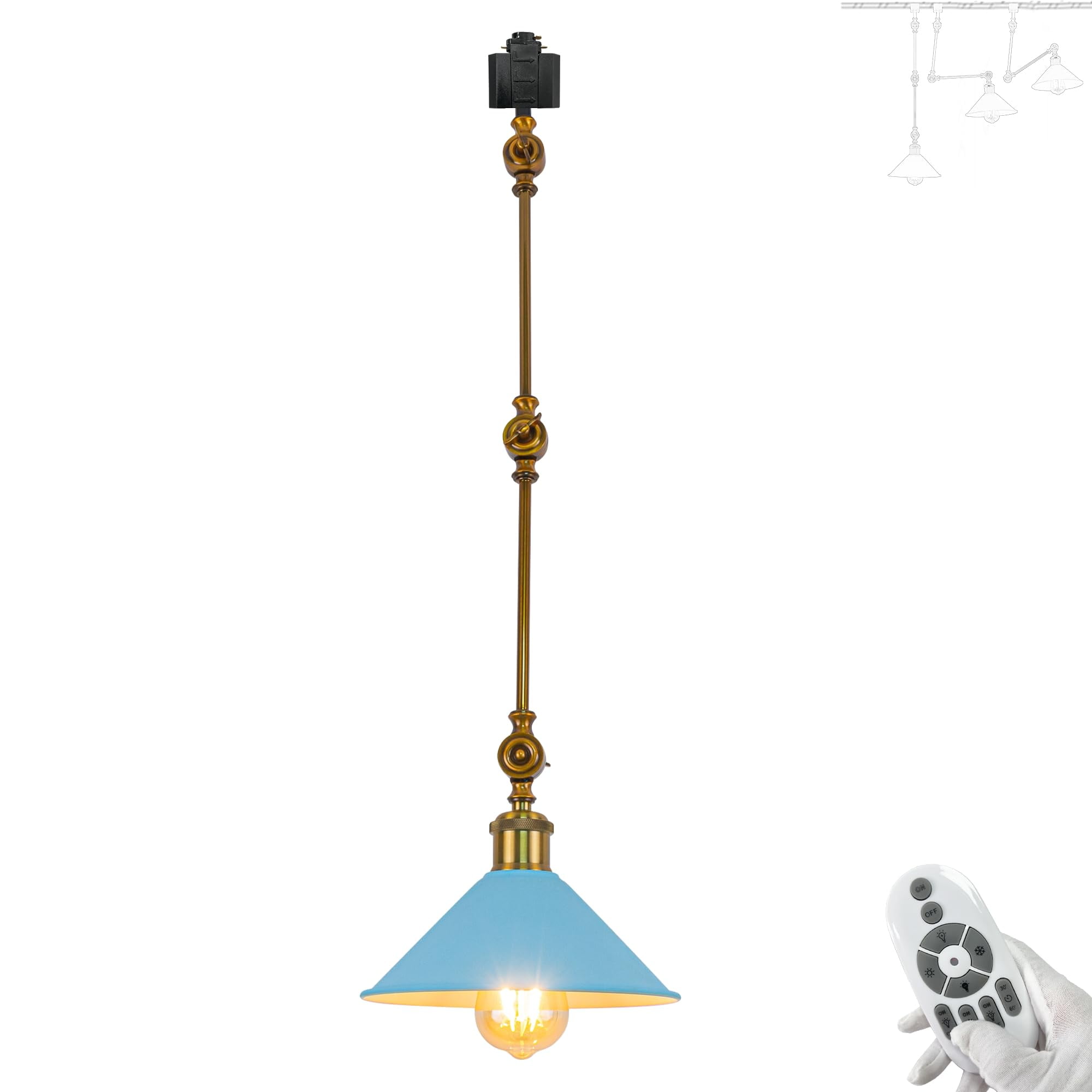 FSLiving H Type Track Lighting, Adjustable Ceiling Lighting Remote ...