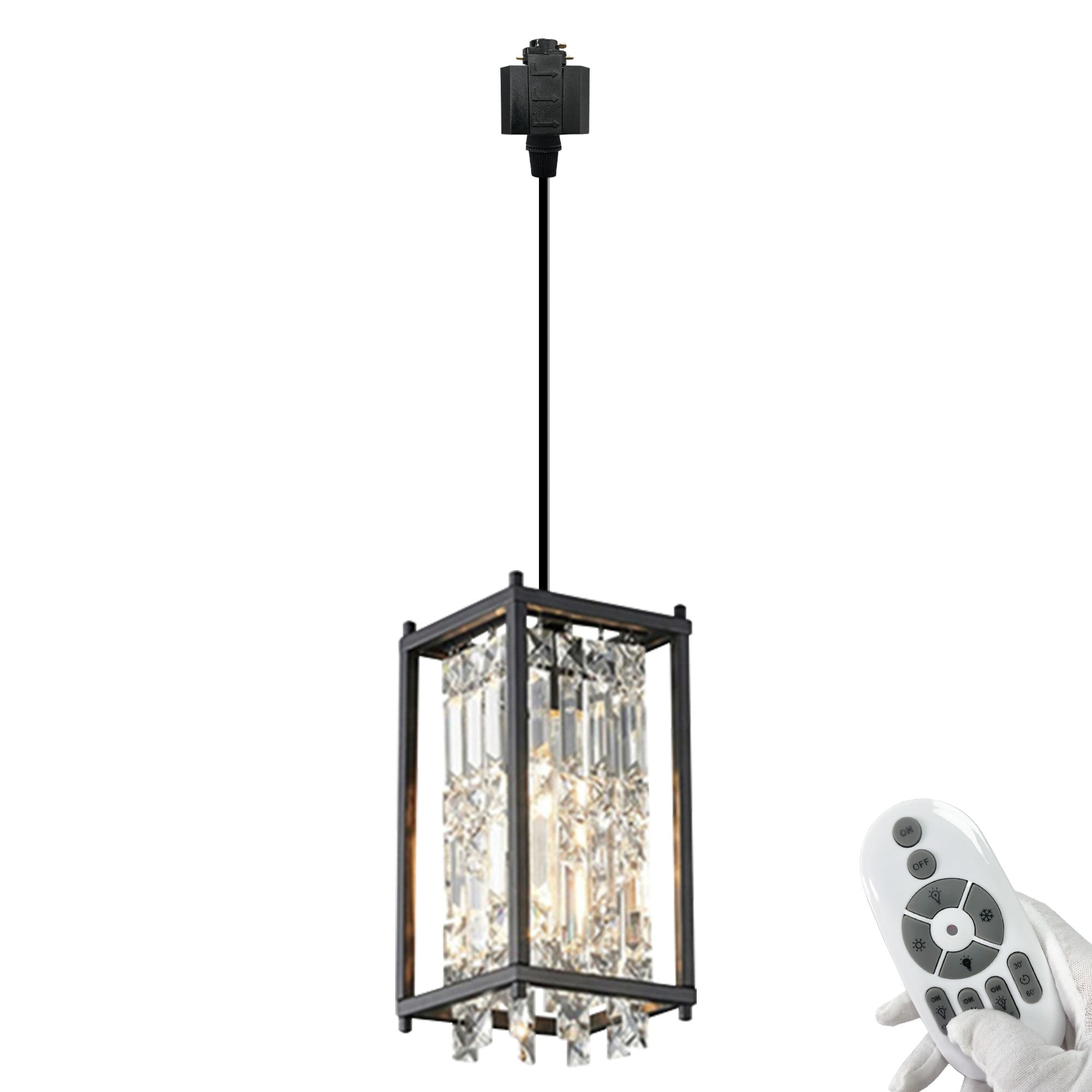 FSLiving H Type Track Lighting Pendants Cuboid Modern Remote Control ...