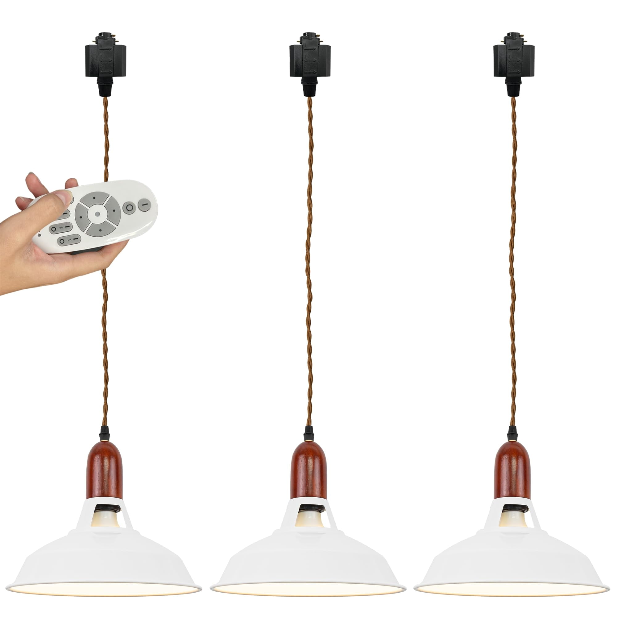 FSLiving H Type Track Lighting Pendants Exterior White and Interior ...