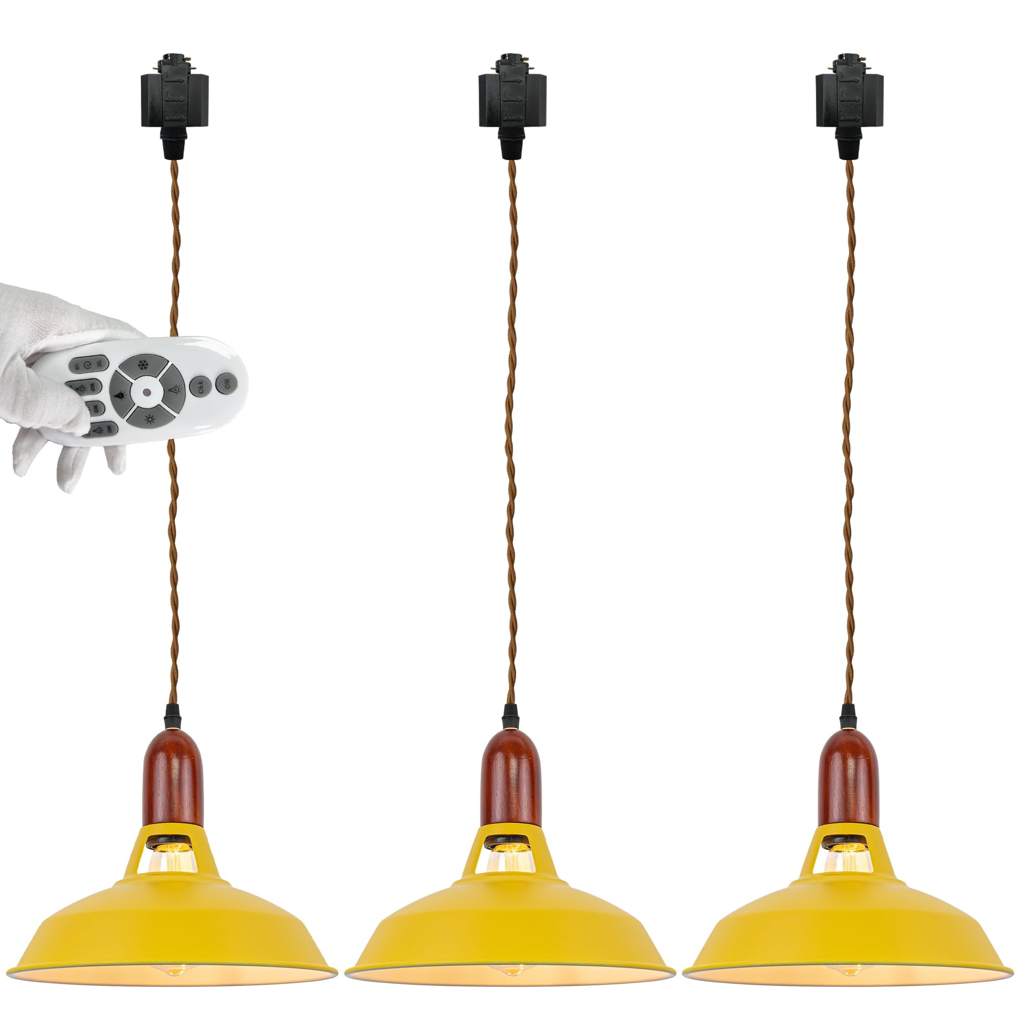 FSLiving H Type Track Lighting Pendants Exterior Yellow and Interior ...