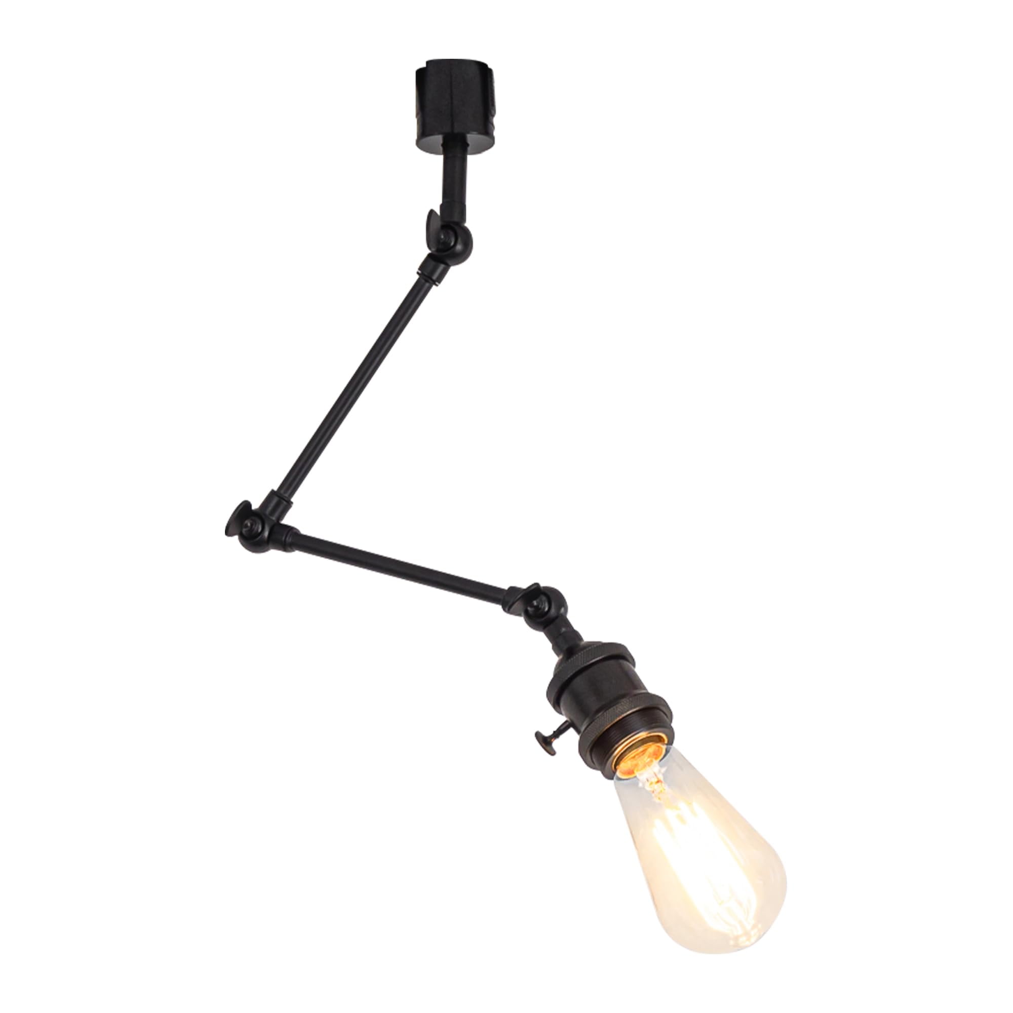 FSLiving H-Type Track Pendant Light with Adjustable Arm,Vinatge E26 ...