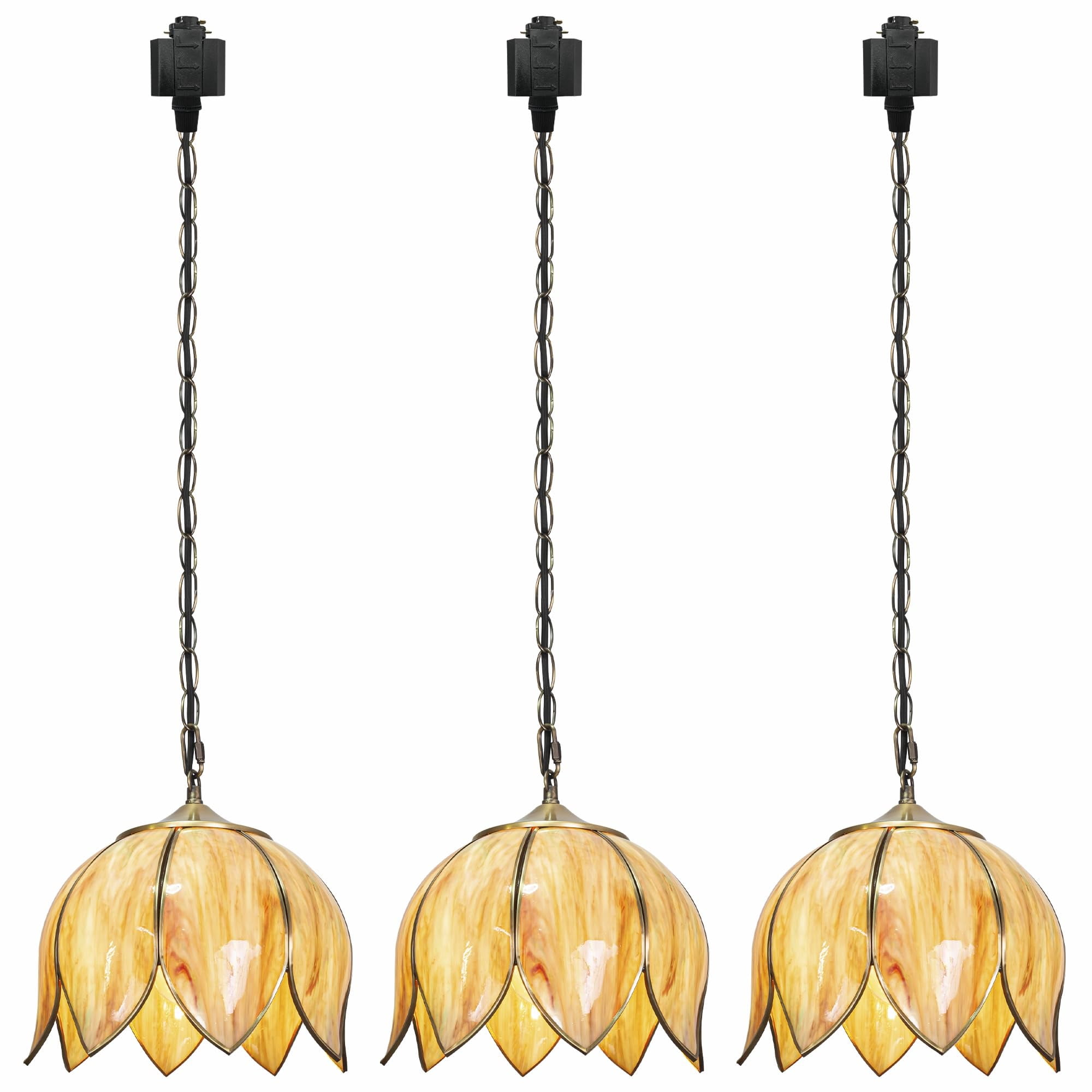 FSLiving Halo Track Lighting Pendants, 3.2 Ft, Dimmable H-Type Track ...