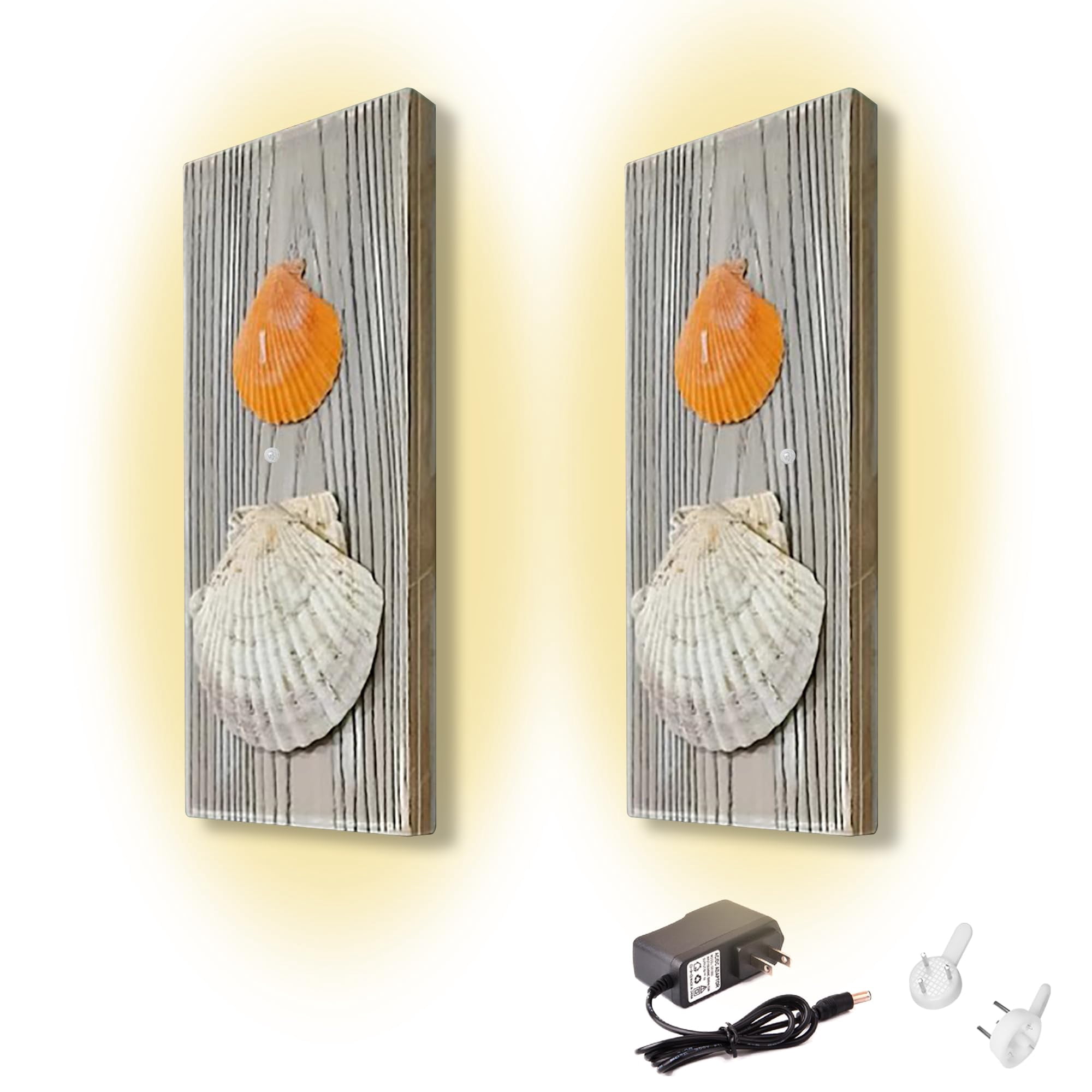 FSLiving Hand Made Nature Wood Wall Sconce Rechargeable Battery ...