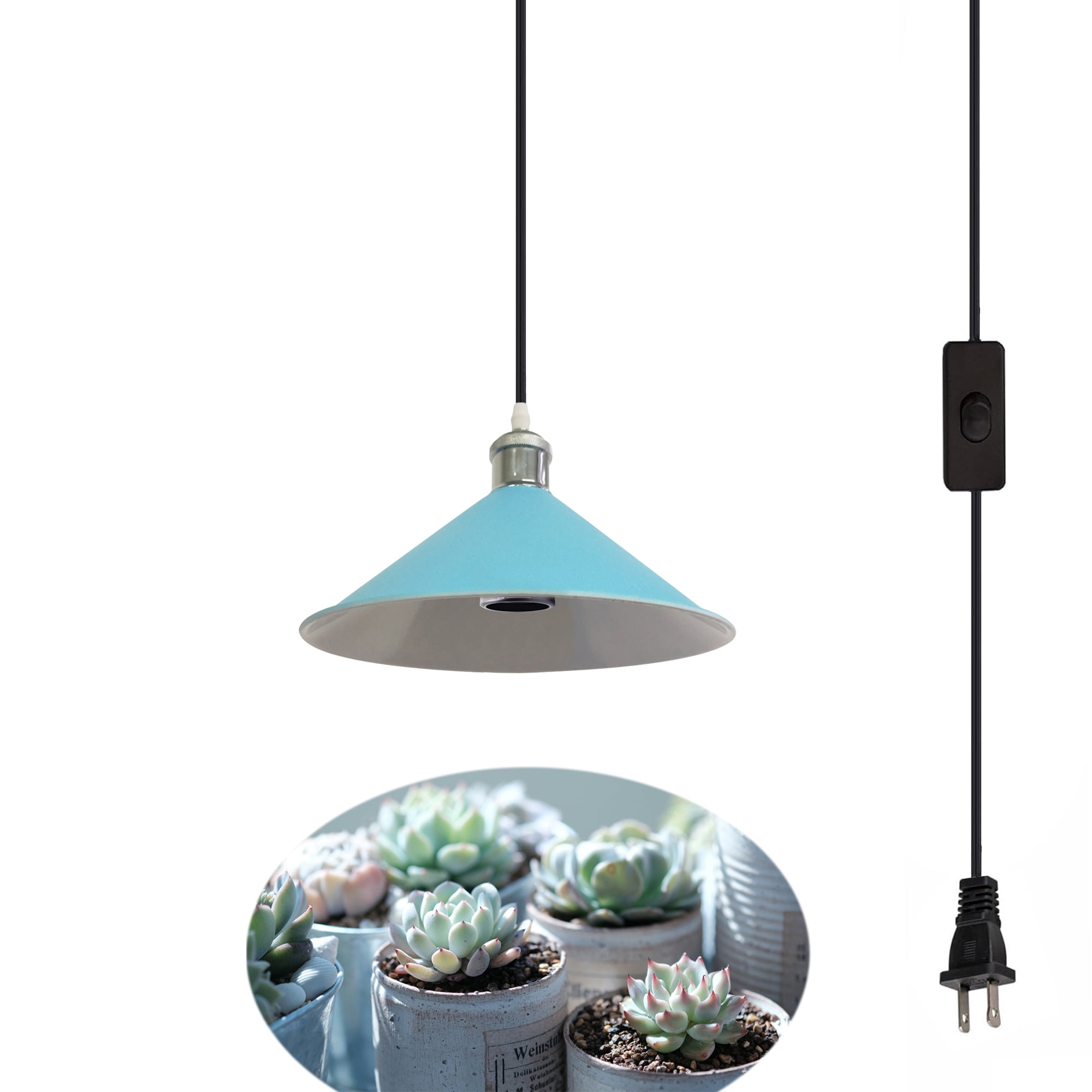 FSLiving Hanging Grow Light for Indoor Plant Full Specturm, Plug in ...