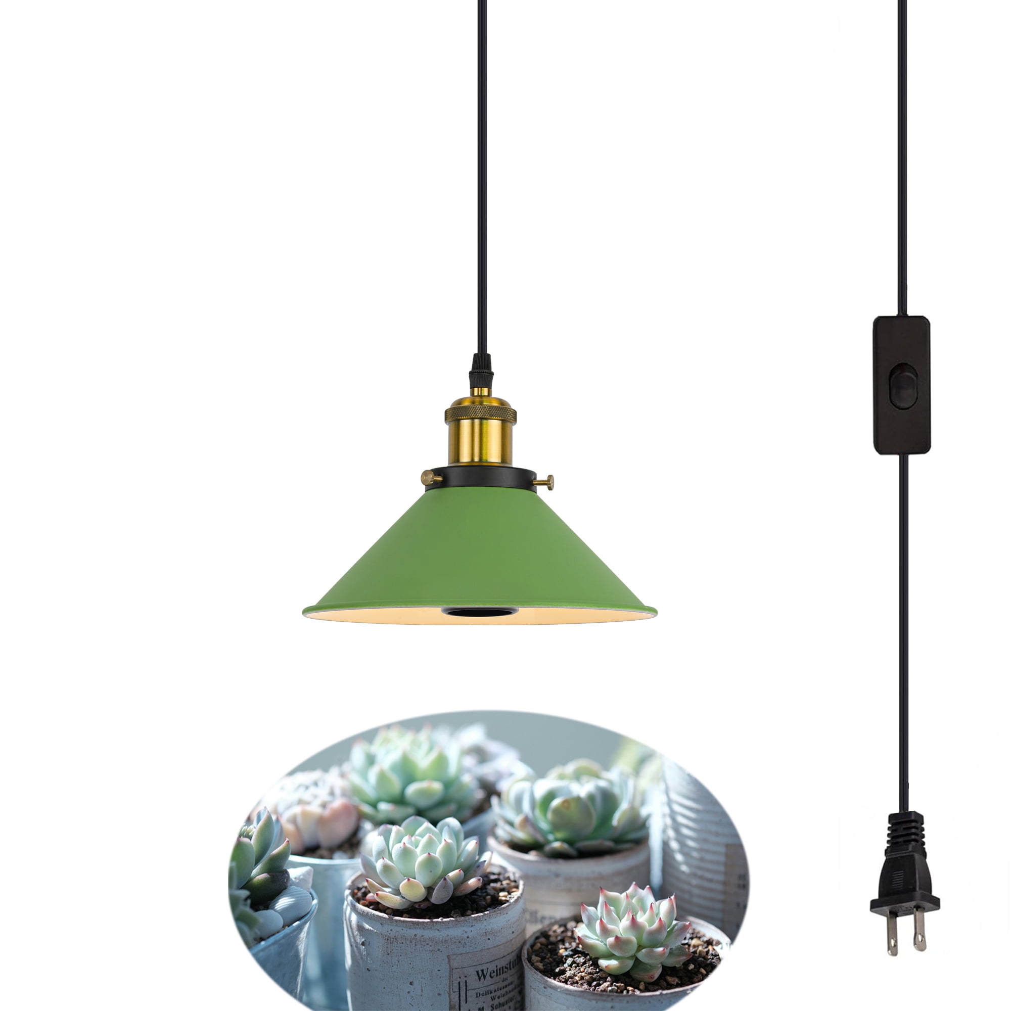 FSLiving Hanging Grow Light for Indoor Plant Full Specturm, Plug in ...