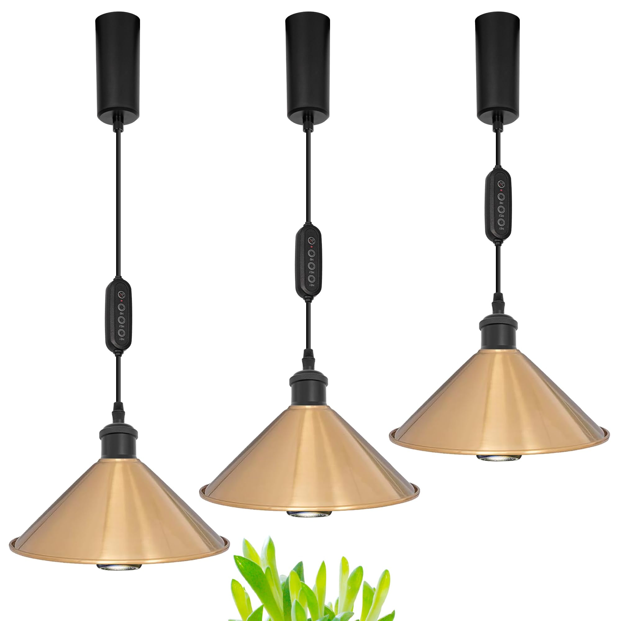 FSLiving Height Adjustable Full Spectrum 10W Plant Growing Lamp H-Type ...