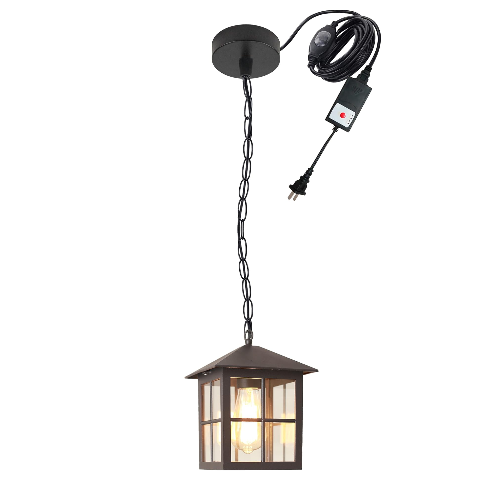 FSLiving Industrial Style AUTO Black Exterior Ceiling Hanging ...
