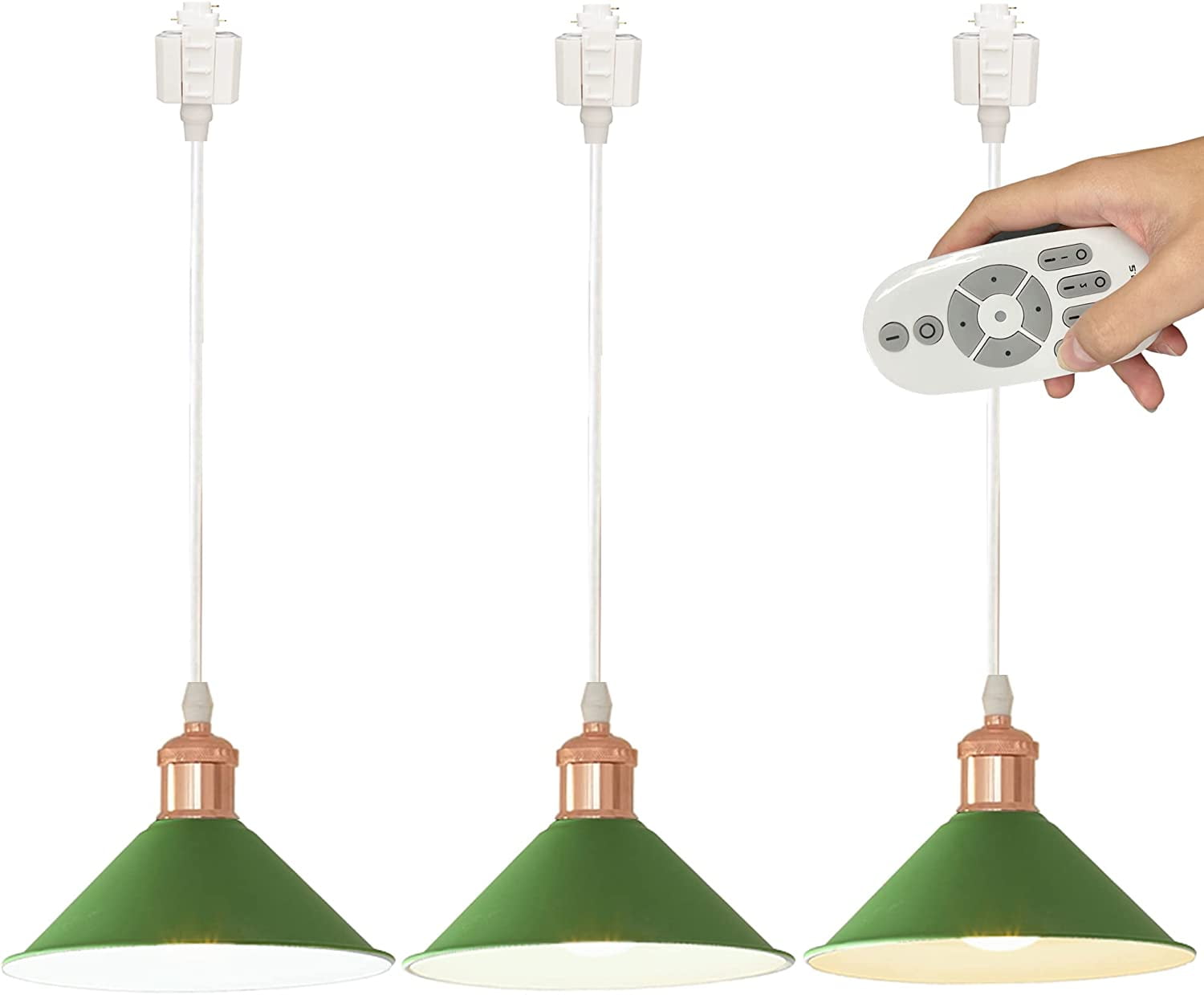 FSLiving Iron H-Type Track Pendant Lighting with Cord Total Length 2FT ...