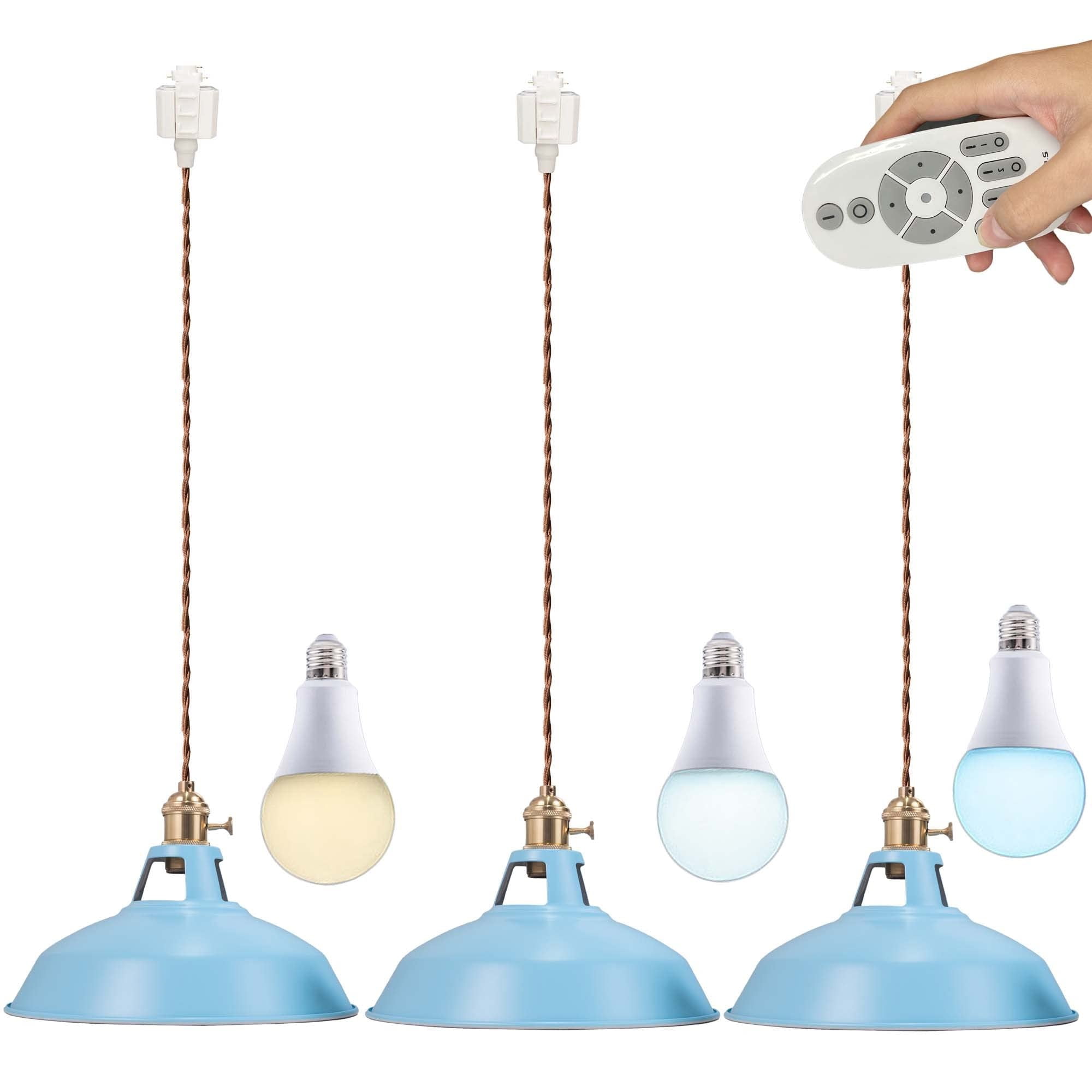 FSLiving Iron H-Type Track Pendant Lighting with Cord Total Length 2FT ...