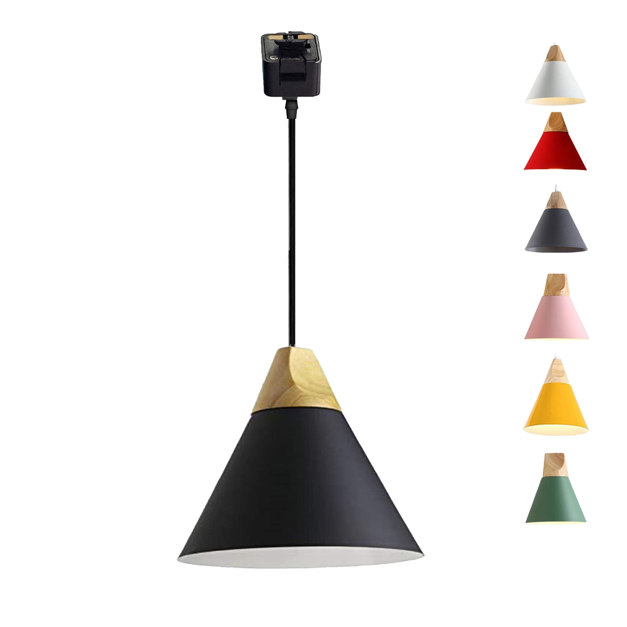 FSLiving J-Style Track Mount Pendant Fixture Scandinavian Style Pendant ...