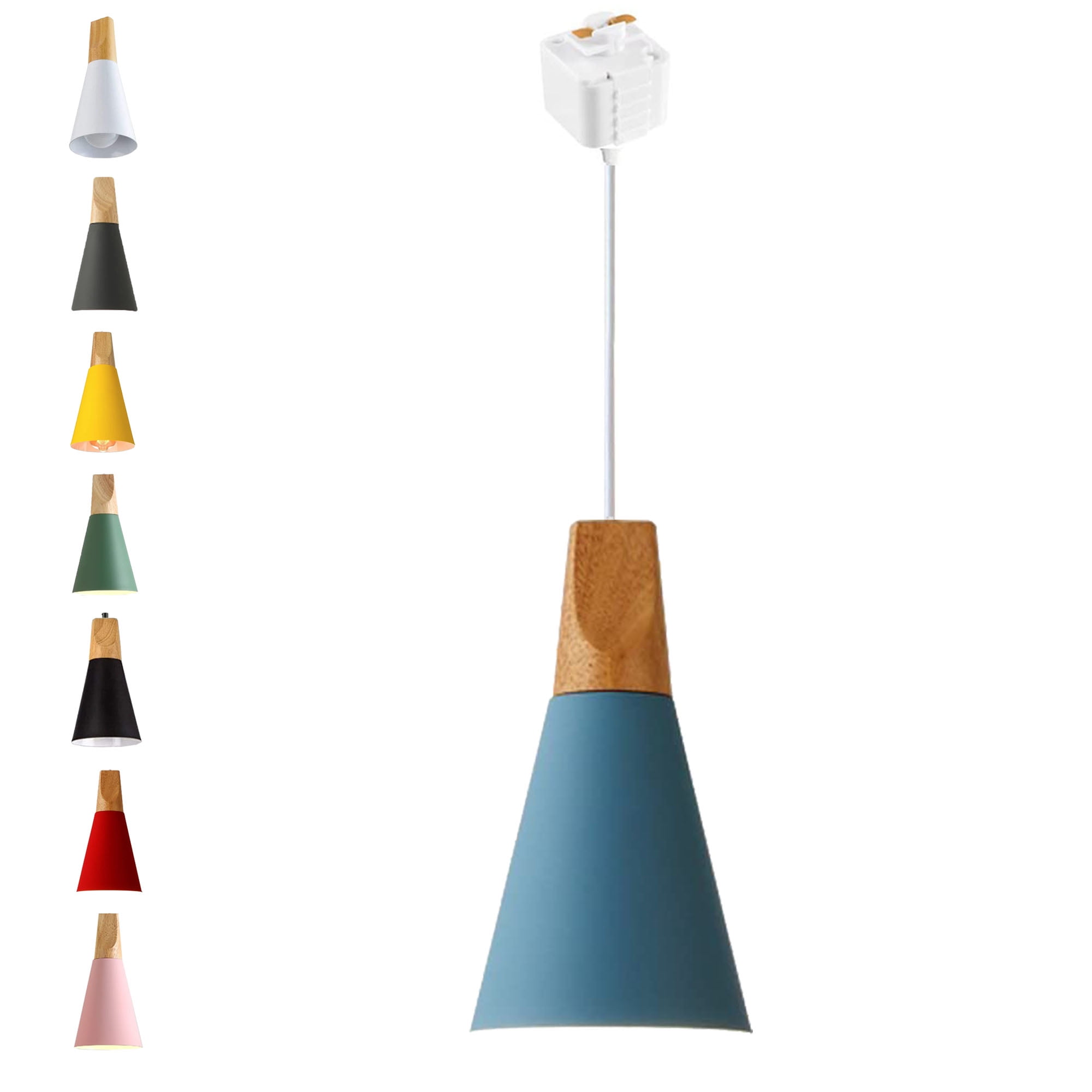 FSLiving J-Style Track Mount Pendant Fixture Scandinavian Style Pendant ...