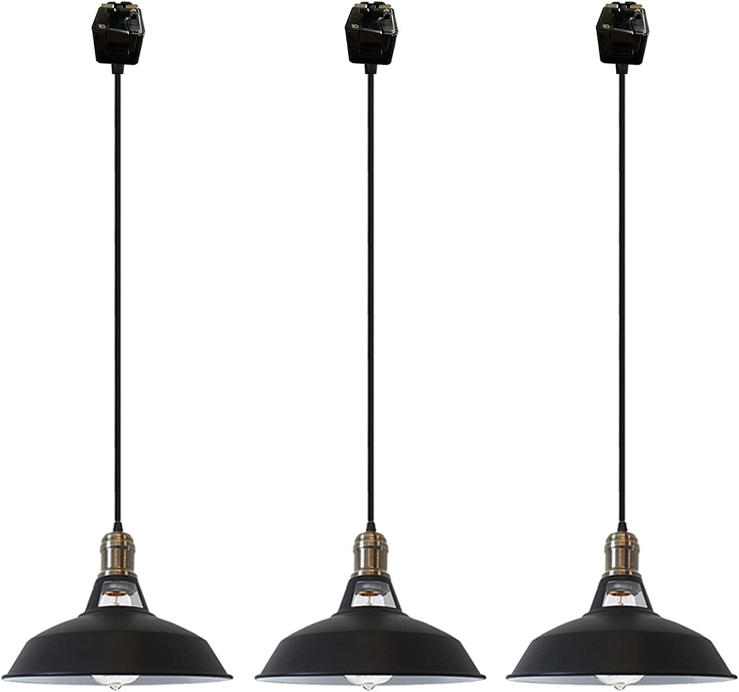 FSLiving J Track Pendants Lighting Iron Art Iron Macaron Black ...