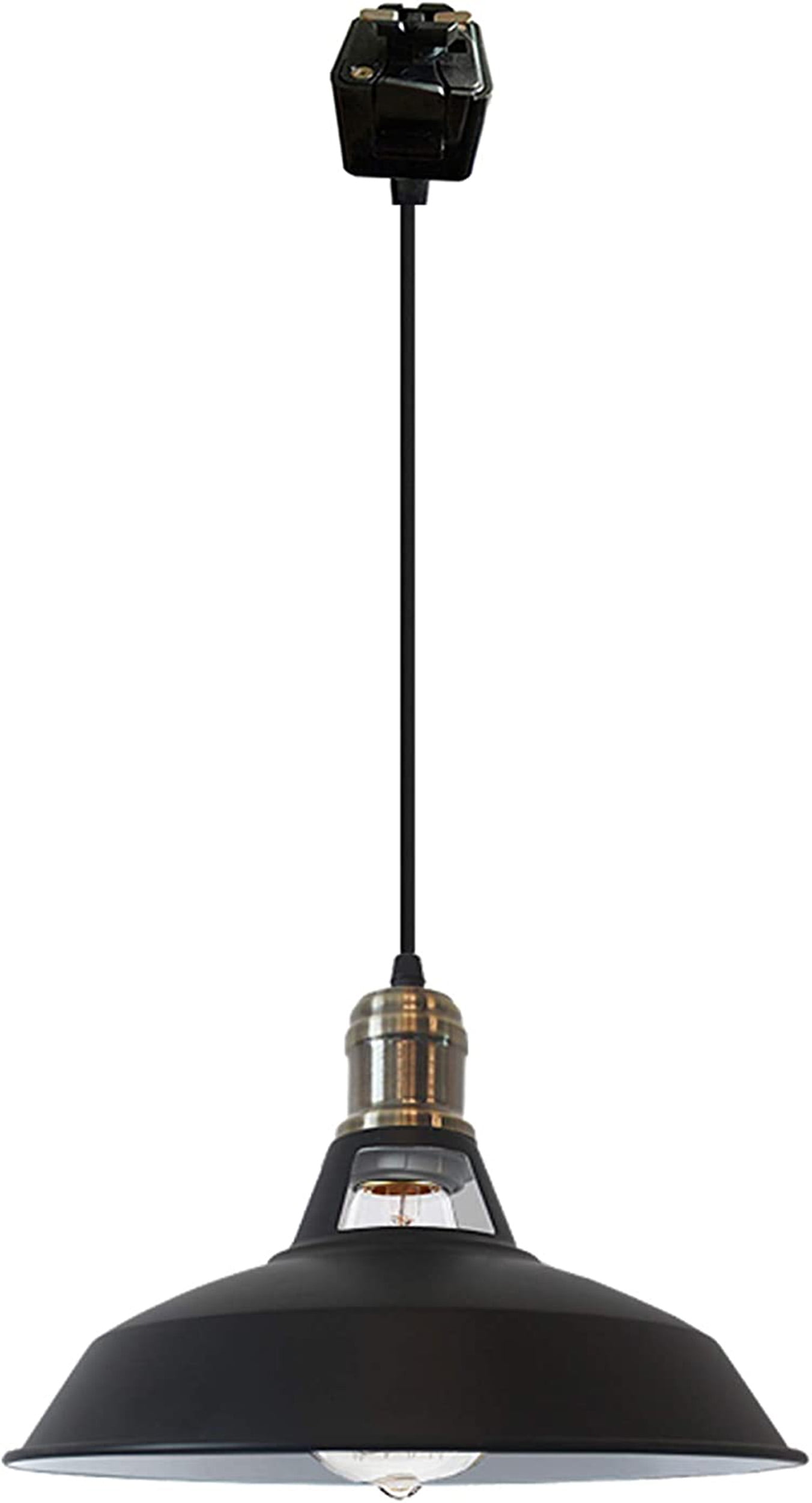 FSLiving J Track Pendants Lighting Iron Art Iron Macaron Black ...