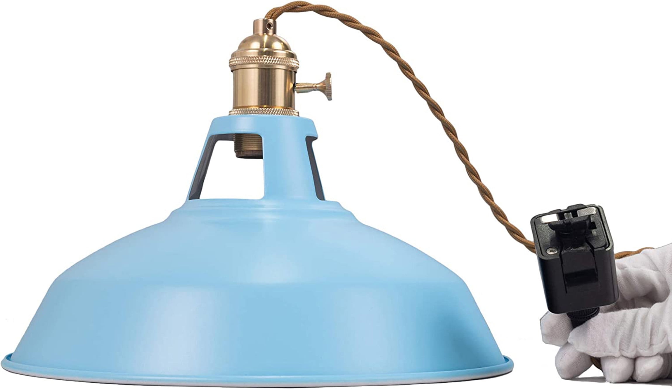 FSLiving J Track Pendants Lighting Iron Art Iron Macaron Blue ...