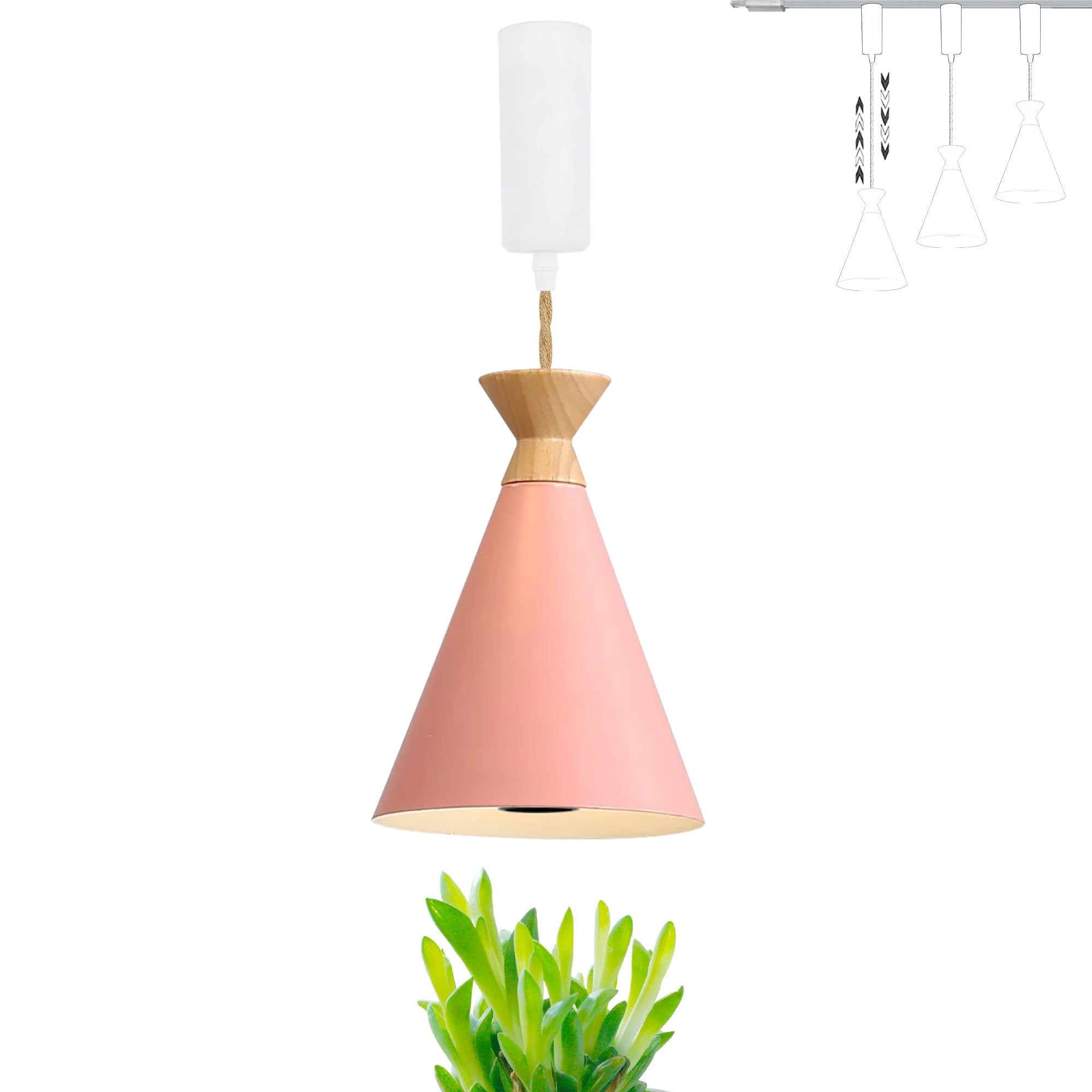 FSLiving J-Type Track Light Pendants Full Spectrum 10W Plant Grow Light ...